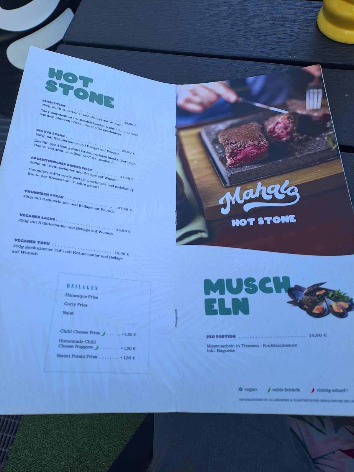 Speisekarte von Mahalo Restaurant & Catering Burger, Bowls & Hot Stone ...