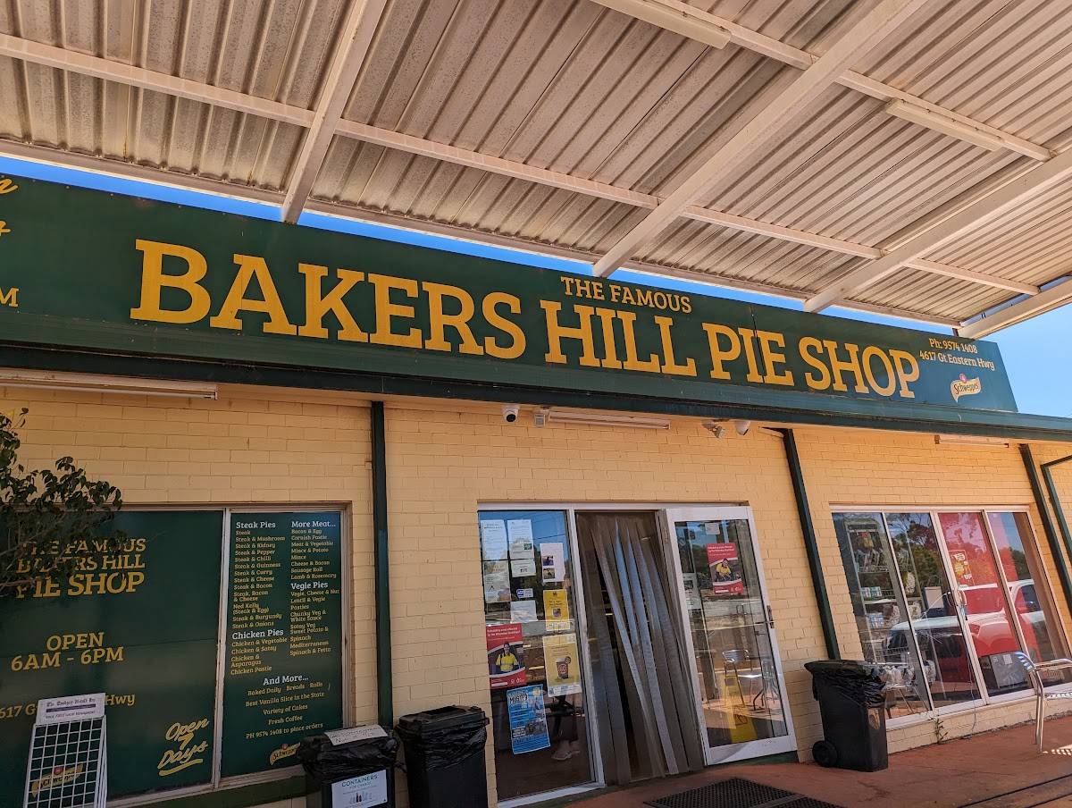 Menu at Bakers Hill Pie Shop restaurant, Bakers Hill