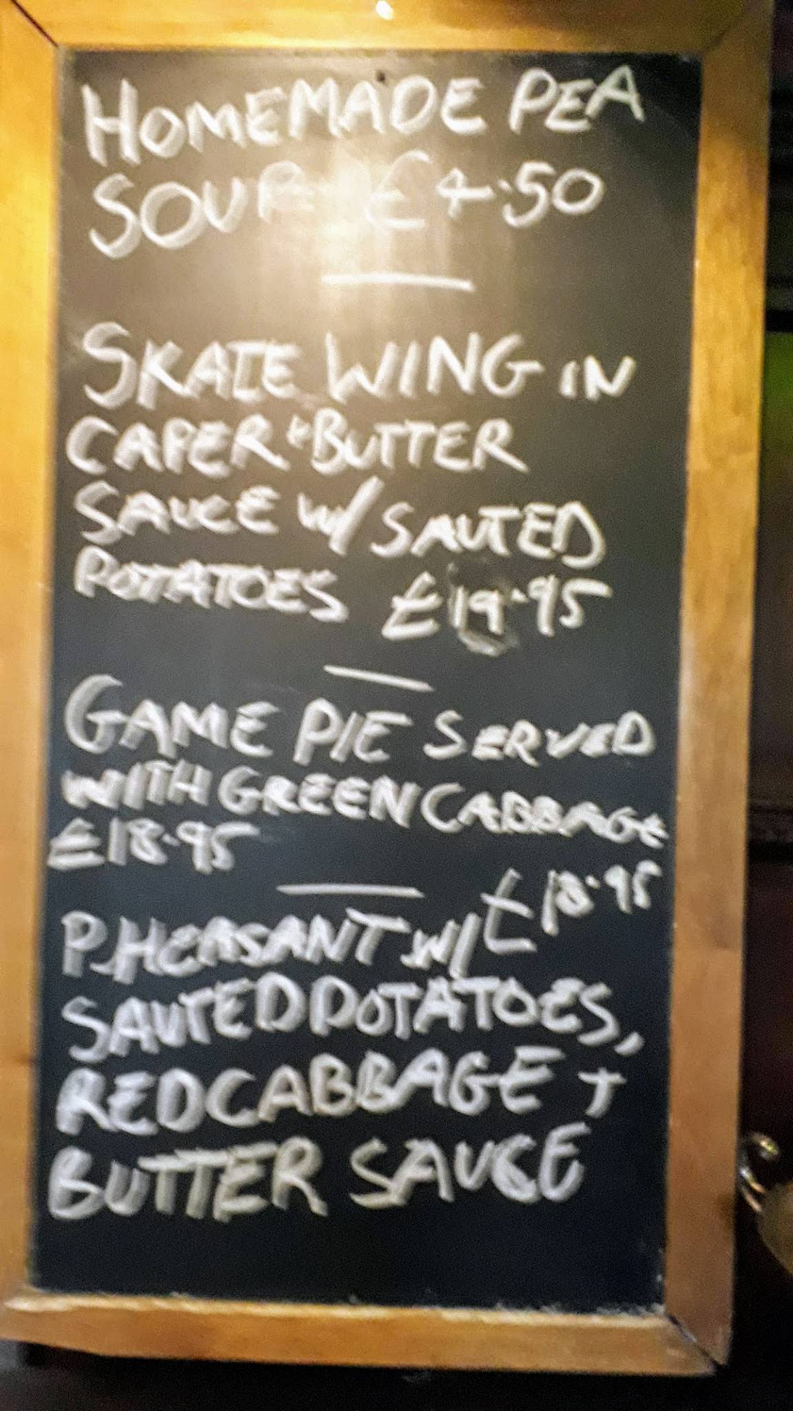 Menu at The Royal Standard of England pub & bar, Beaconsfield