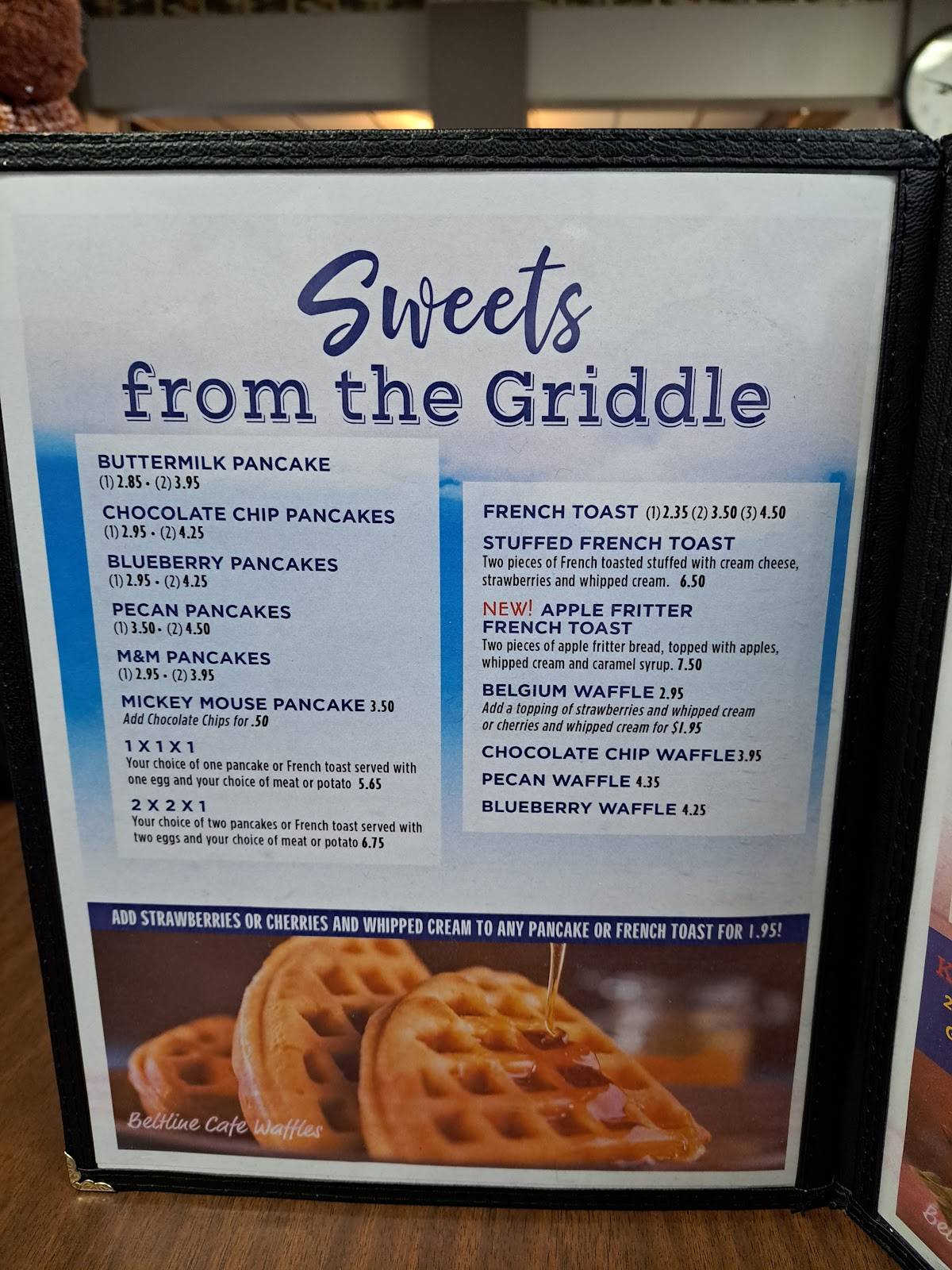 Menu at Beltline Cafe, Freeport