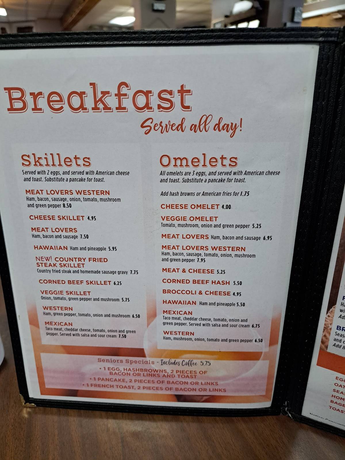 Menu at Beltline Cafe, Freeport