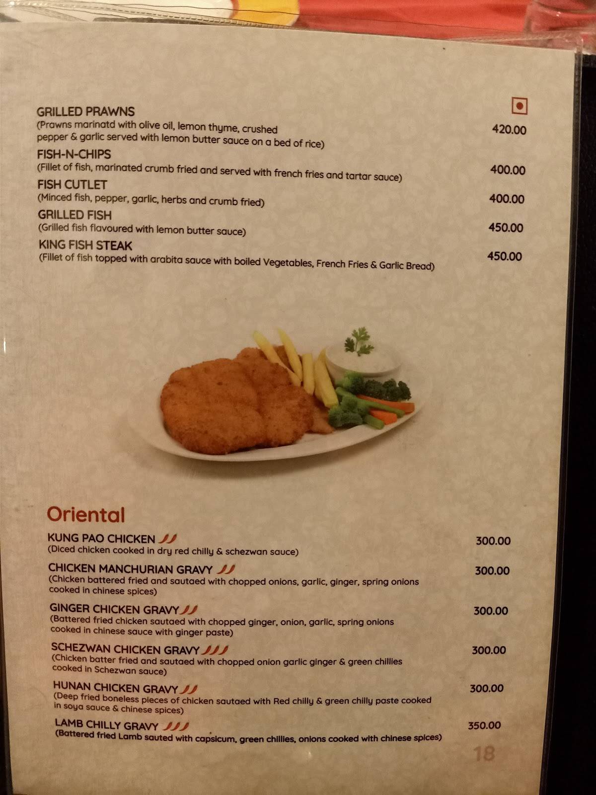 Menu at Tamarind Restaurant, Bengaluru, Banaswadi Main Road