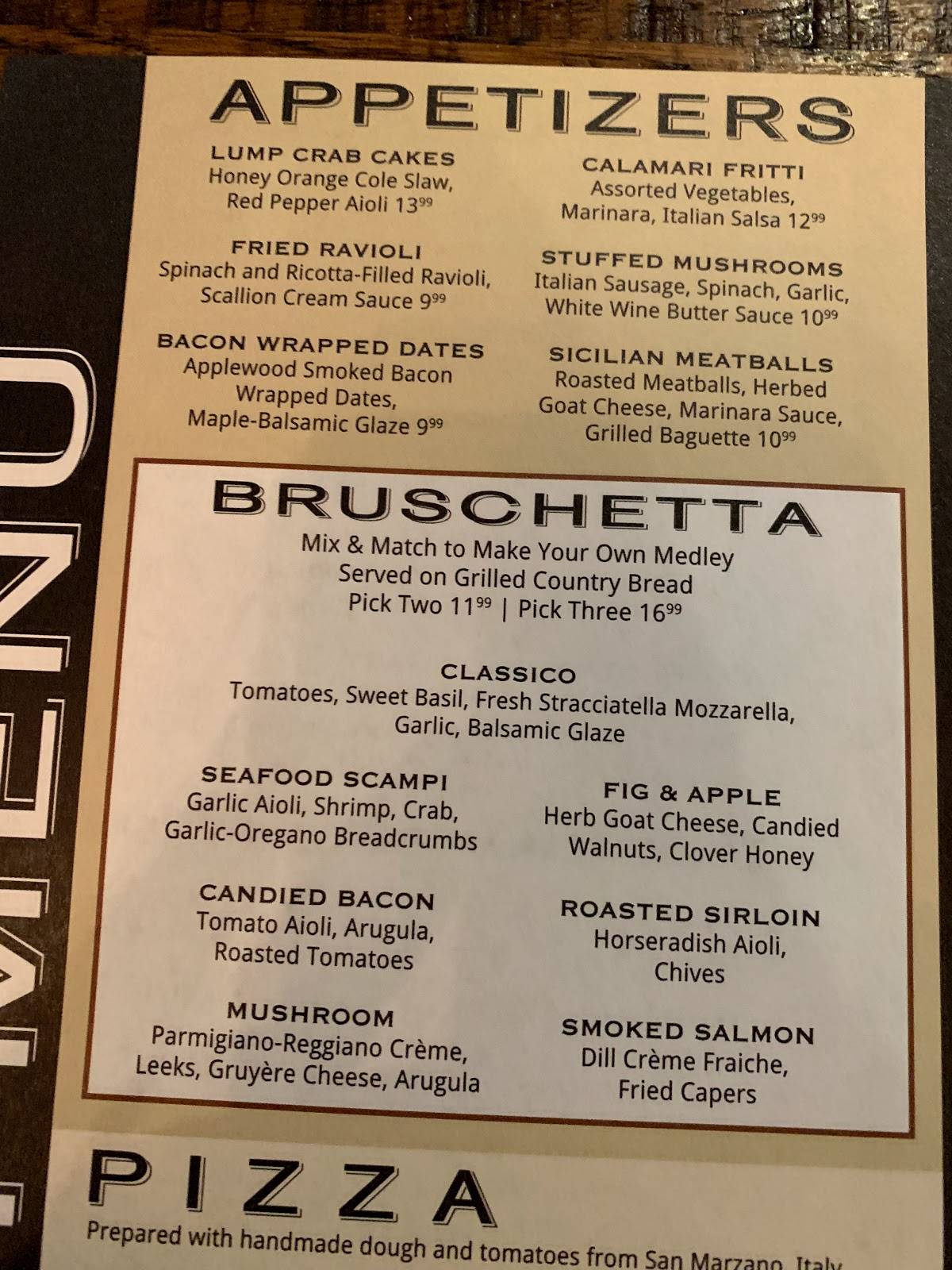 Menu at Biaggi's Ristorante Italiano restaurant, West Des Moines