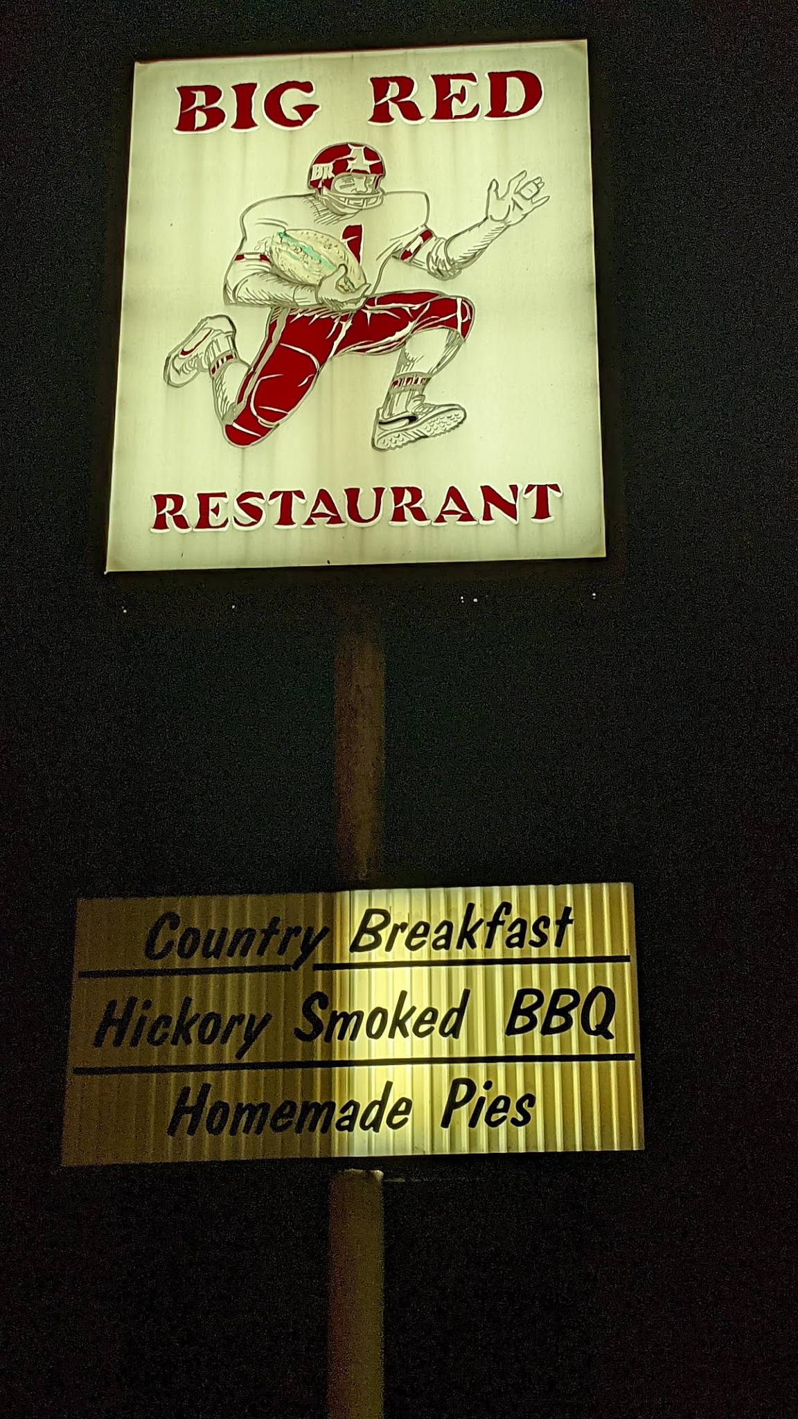 Menu at Big Red Restaurant, Park Hill