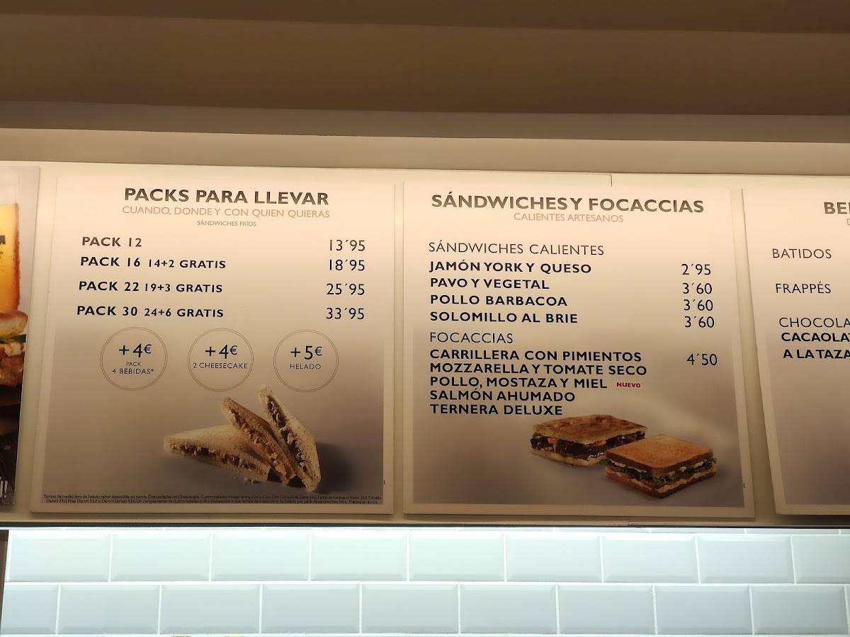 Menu at Rodilla restaurant, Bilbao