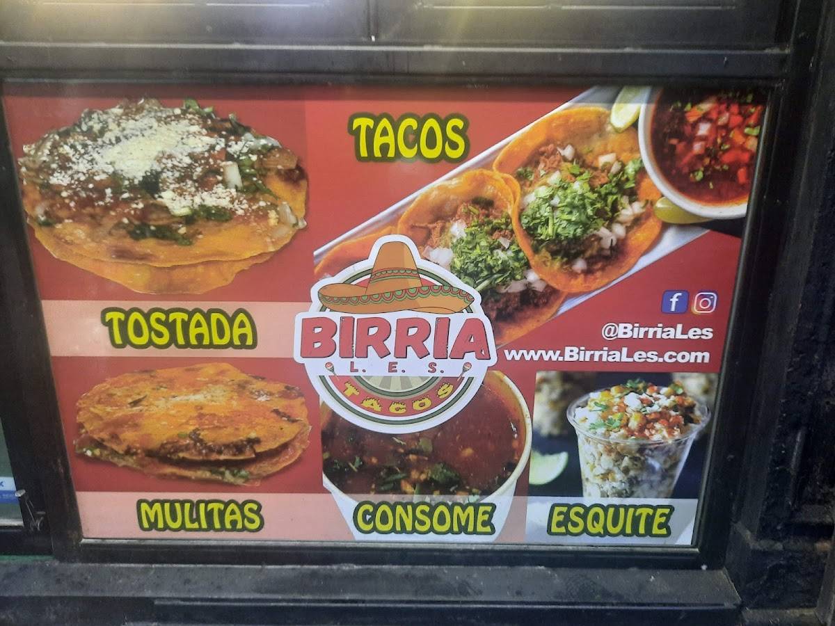 Menu at Birria LES restaurant, New York City, 127 Rivington St