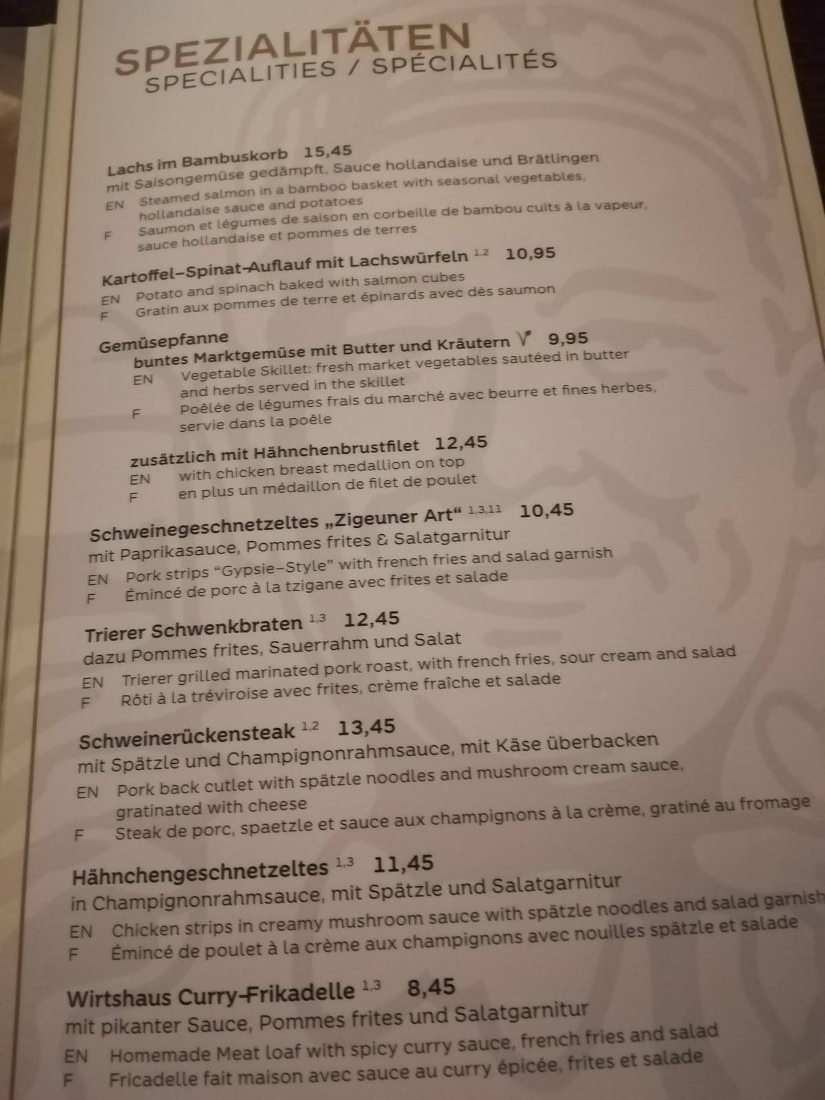 Speisekarte von Bitburger Wirtshaus restaurant, Trier, Kornmarkt 1-3