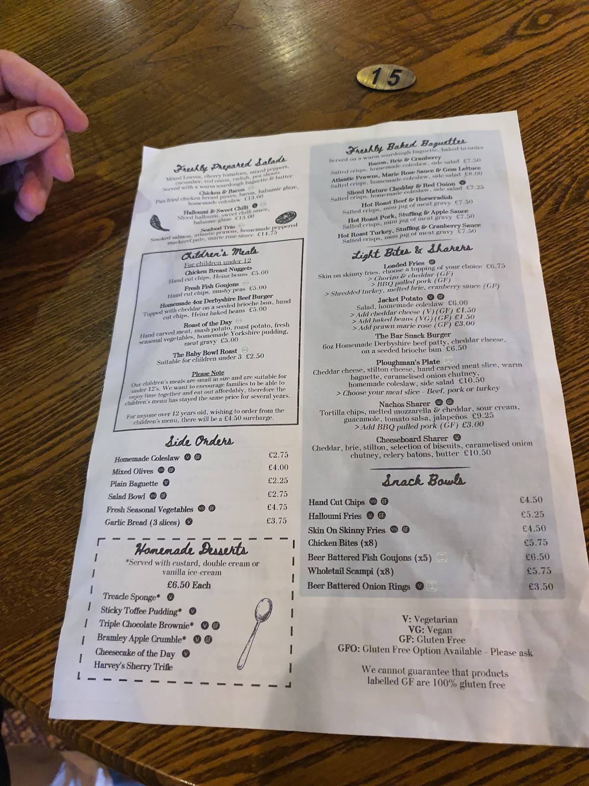 Menu at Black Boy Inn, Heage pub & bar, Heage
