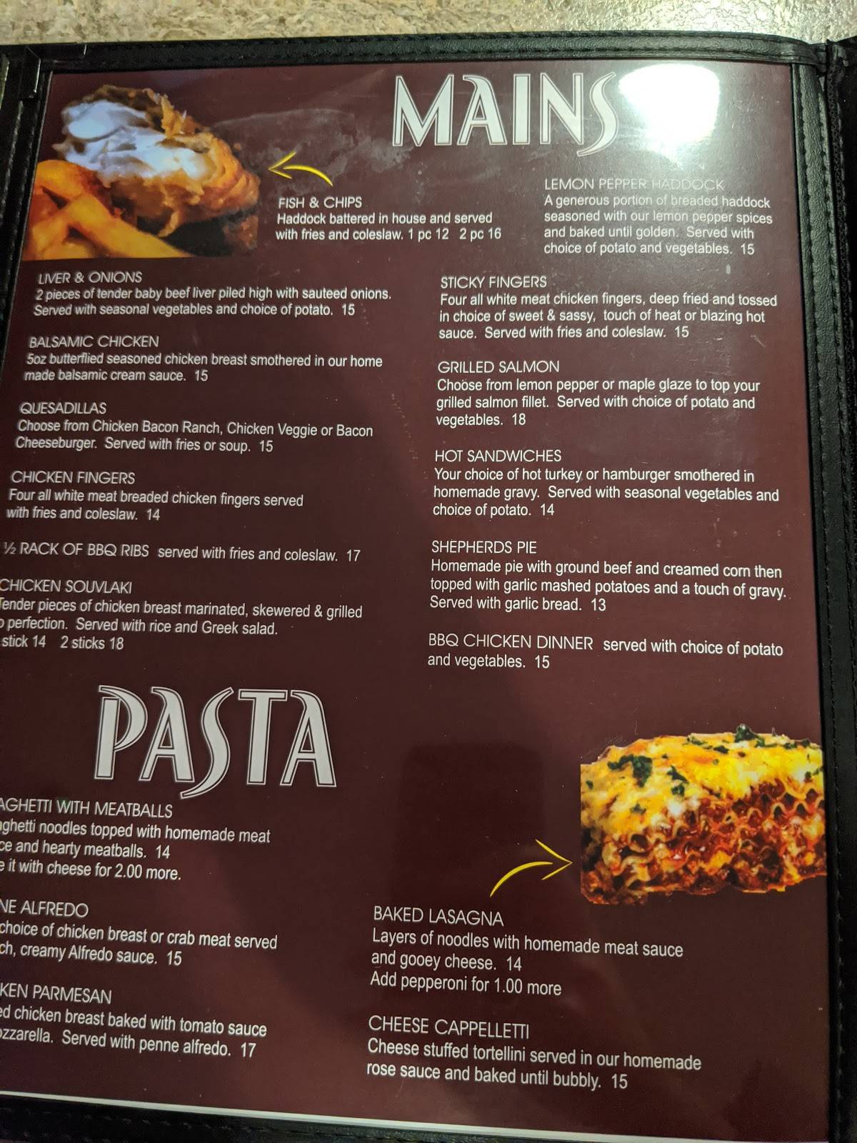 Menu at Bobby's Restaurant, Prescott