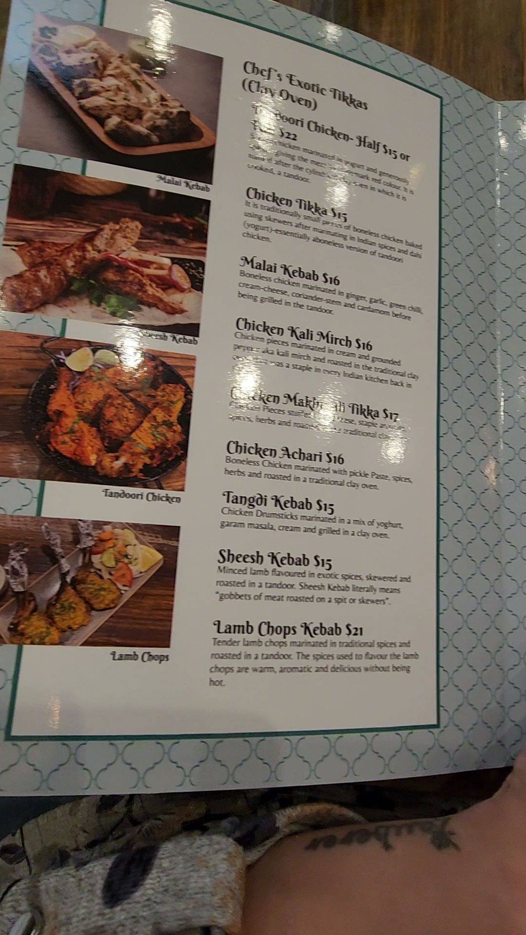 Menu at Bombay Talkies restaurant, Harris Park