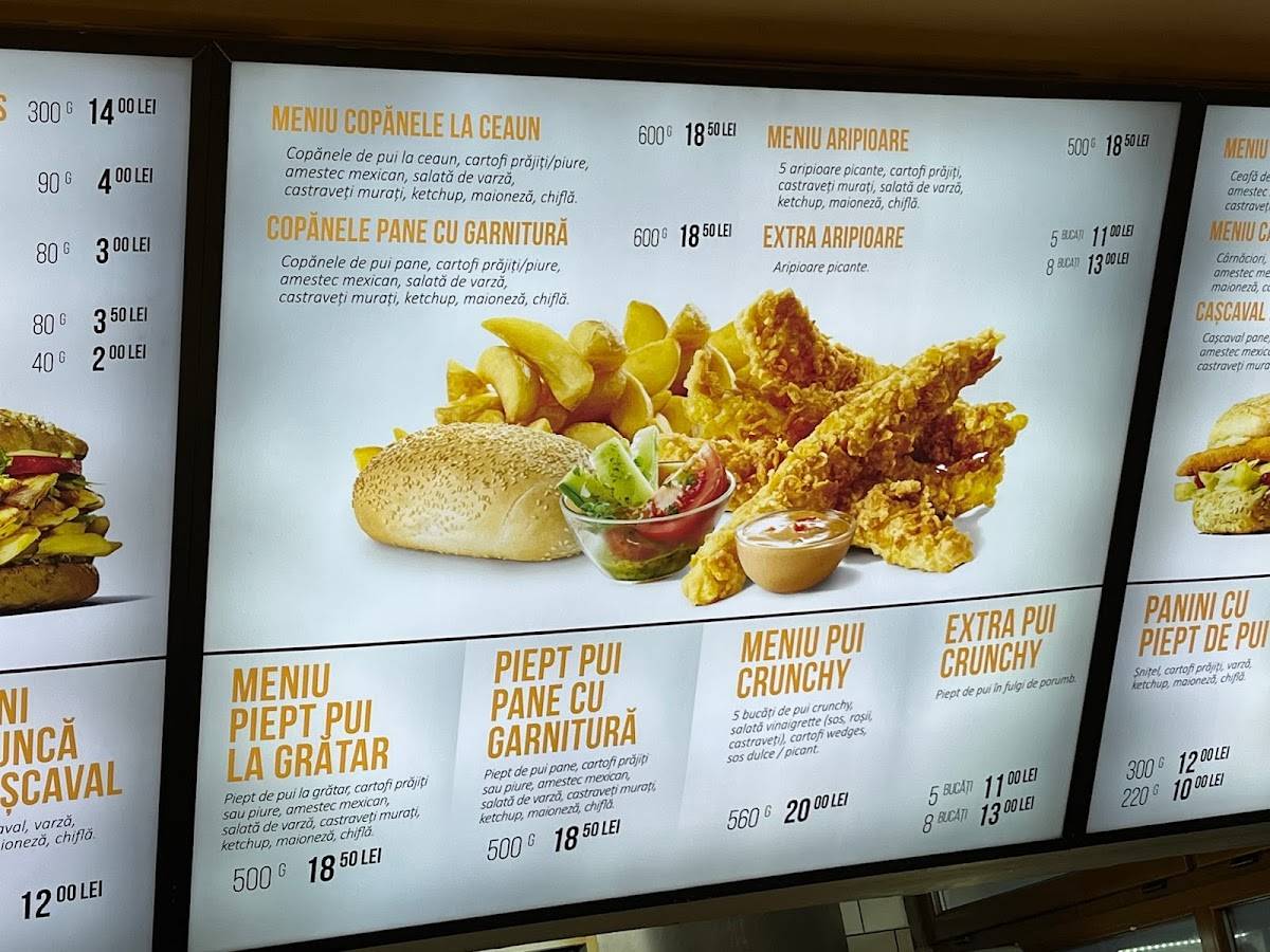 Menu at Panini, Brașov, Bulevardul 15 Noiembrie 40