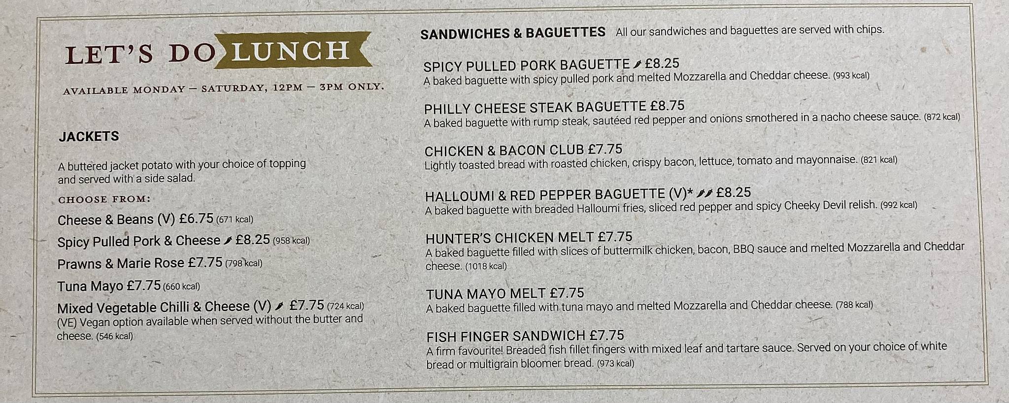 Menu at Bridge Inn pub & bar, Brewood