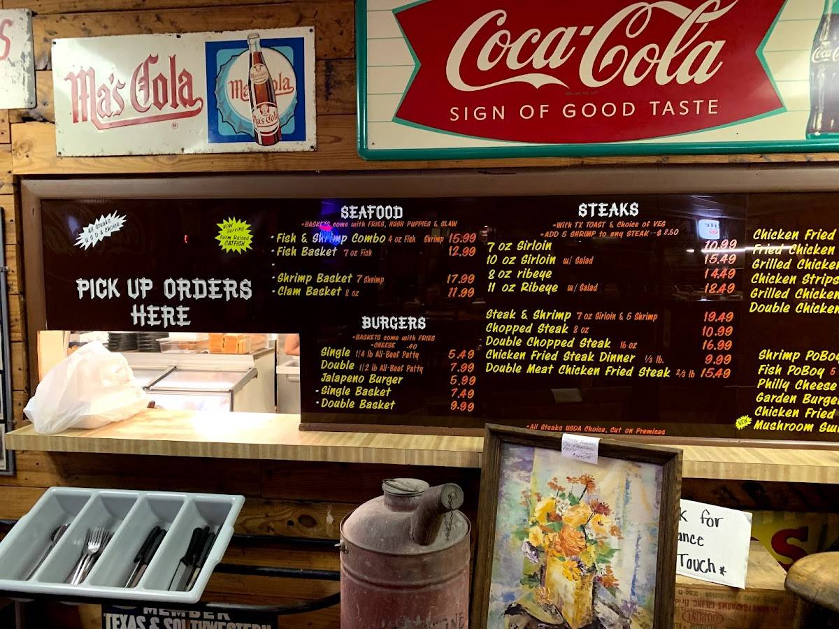 Menu at The Feed Barn, Bryan