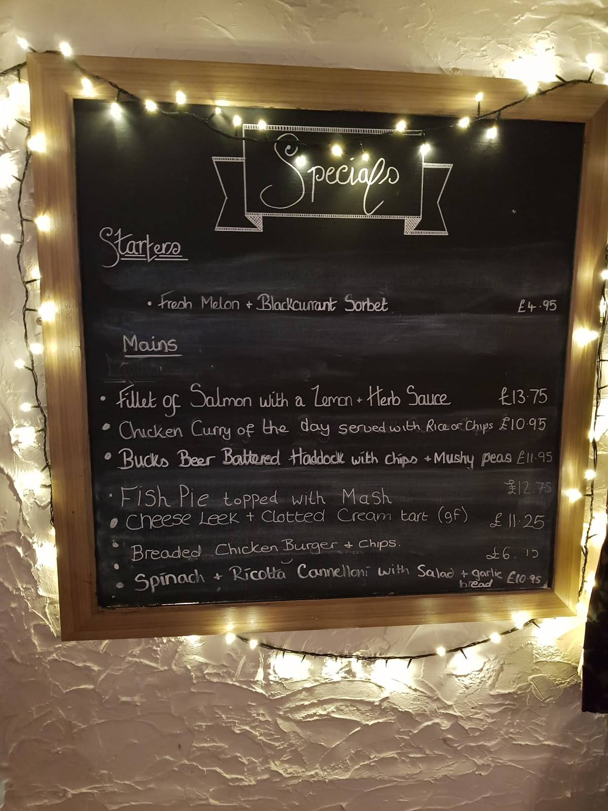 Menu at Bucks Head pub & bar, Church Stretton