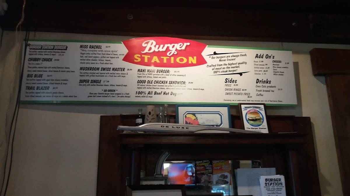 Menu at Burger Station restaurant, Hernando