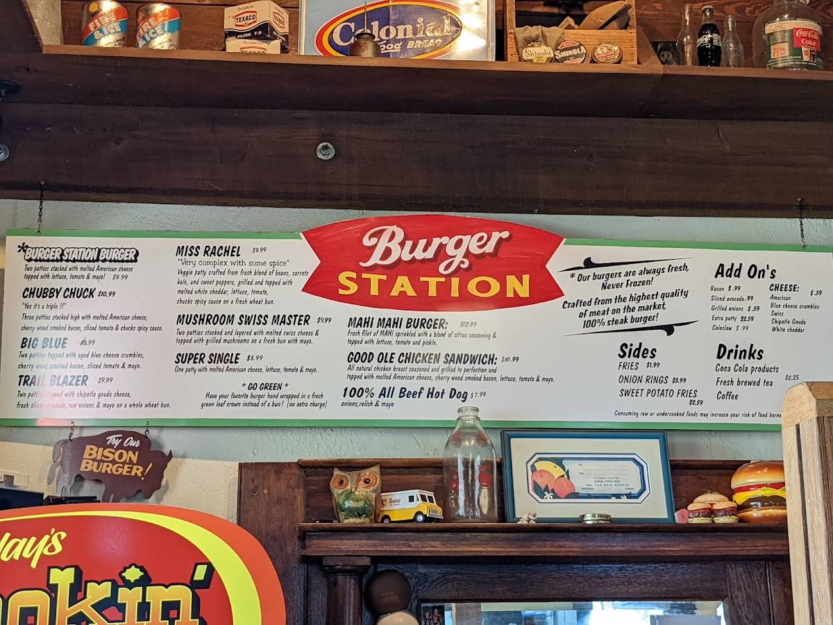 Menu at Burger Station restaurant, Hernando