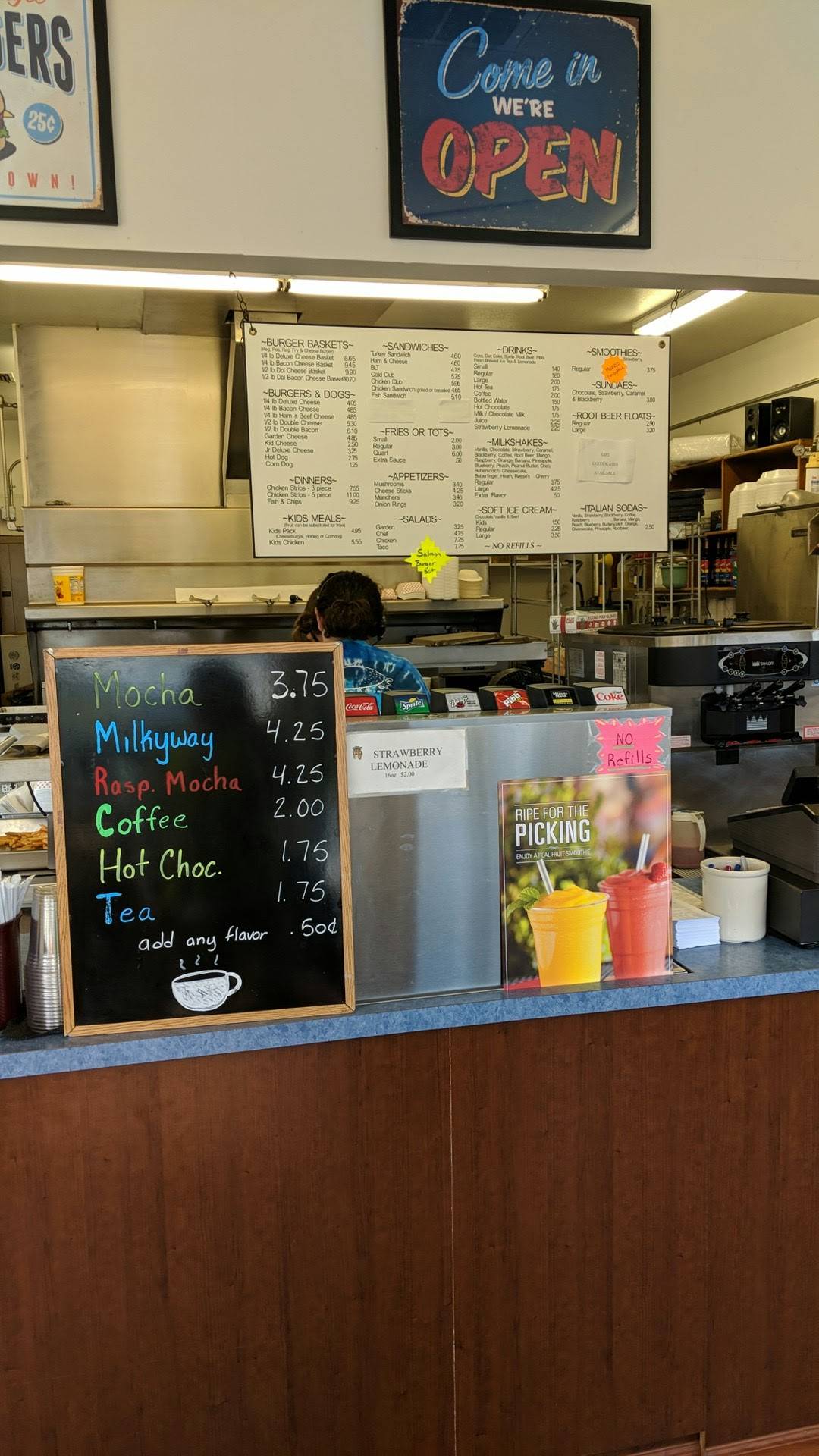 Menu at Burger Time restaurant, Mount Angel