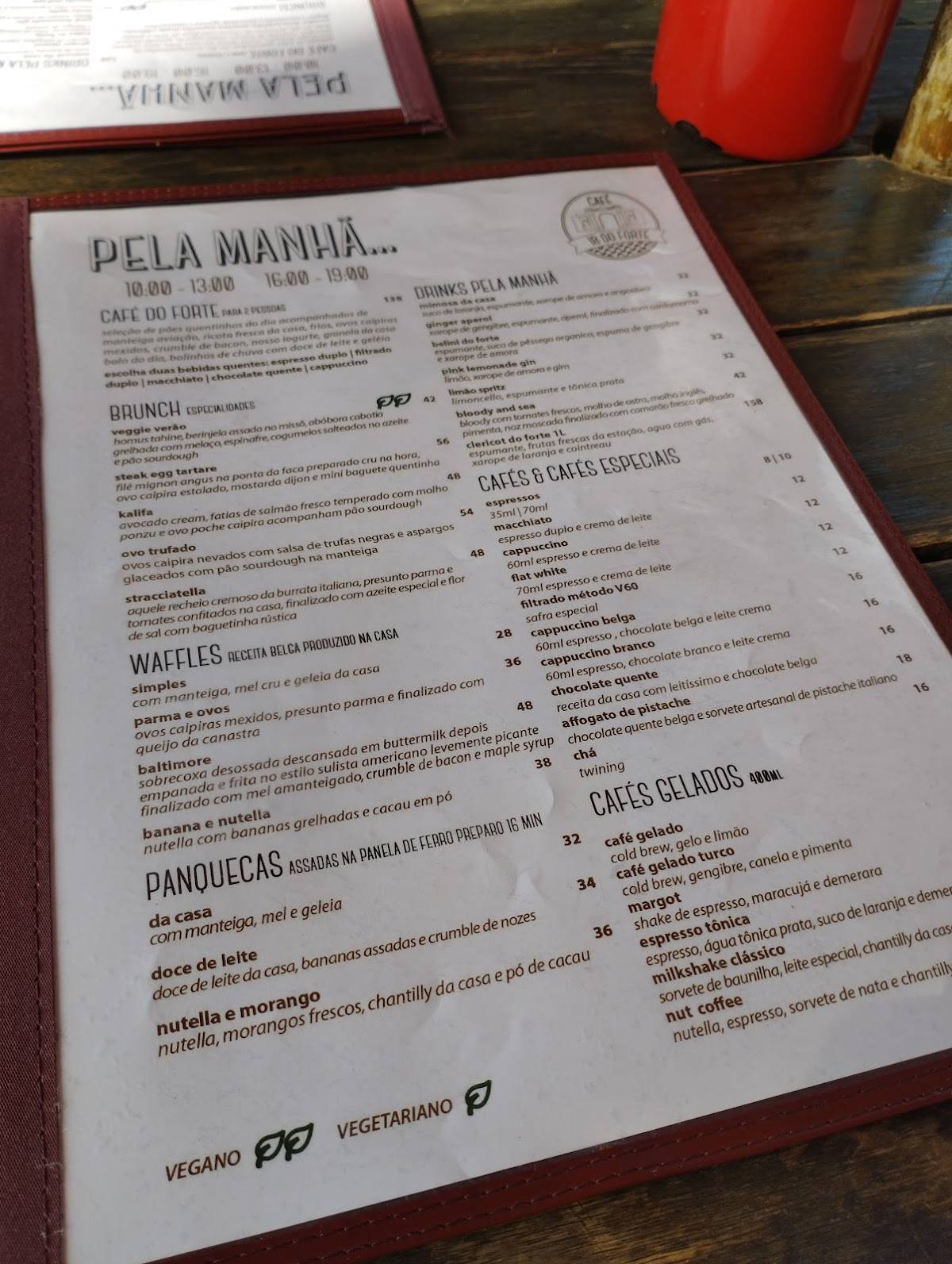 Menu em Café 18 do Forte, Rio de Janeiro, Praca Coronel Eugênio Franco