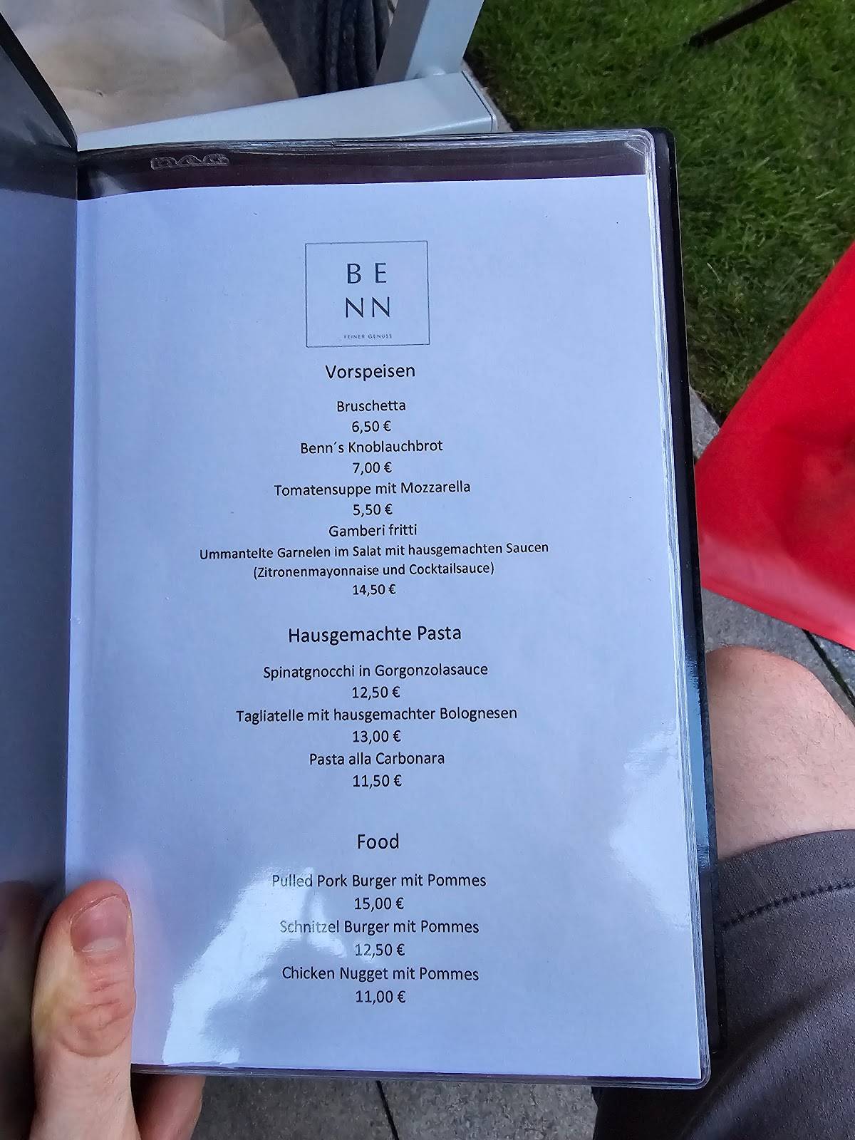 Speisekarte von Café Benn I Feinbäckerei & Konditorei, Grevesmühlen ...