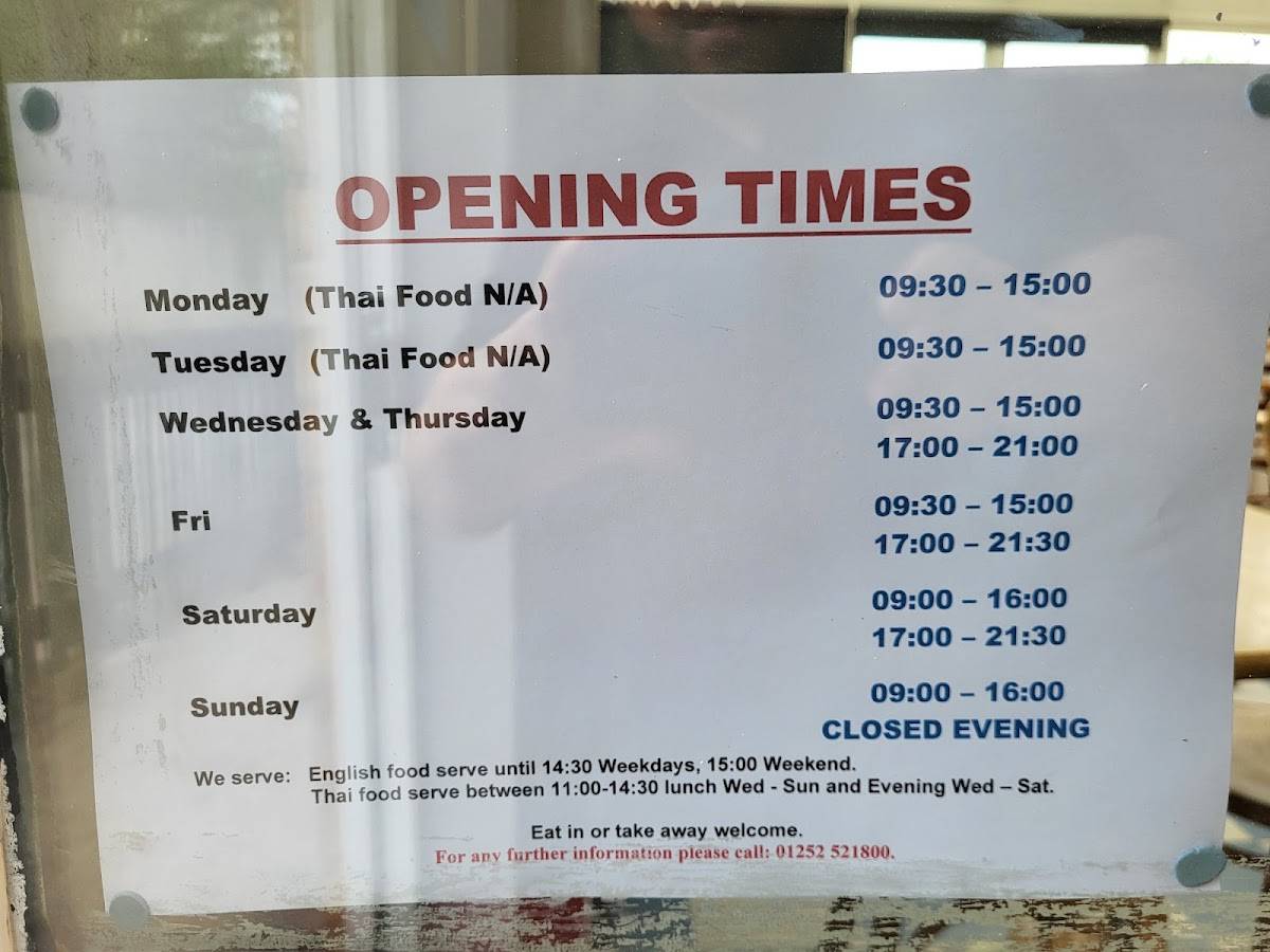 Menu at Canal Café cafe, Mytchett