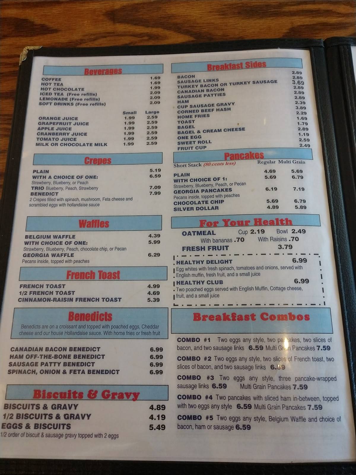 Menu at City Limits Diner restaurant, Saline