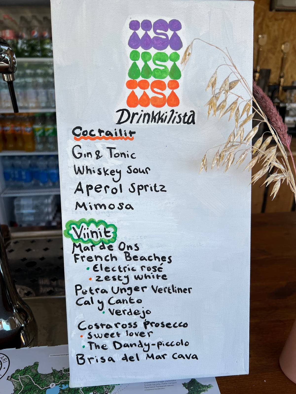 Carta de Cafe Iisi, Helsinki, Vallisaari