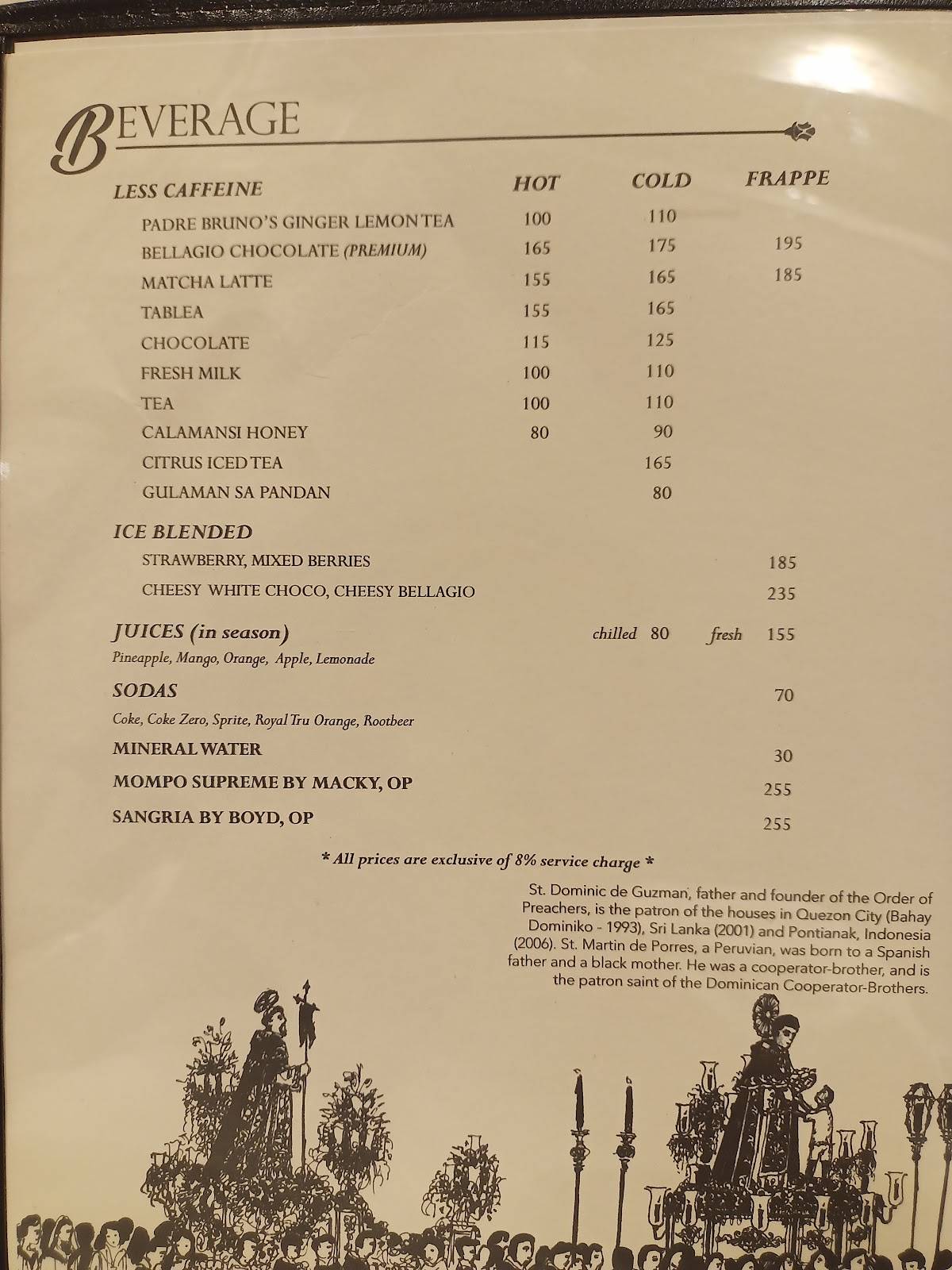 Menu at Café Inggo 1587 cafe, Quezon City
