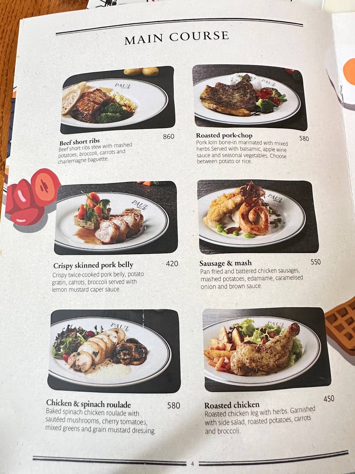 Menu at PAUL Boulangerie et Patisserie cafe, Taguig, G/F Bench Tower