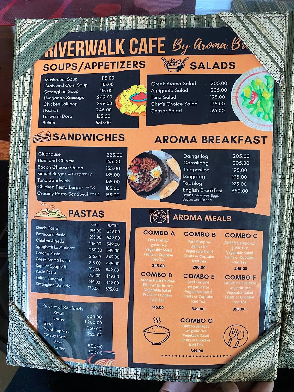 Carta de Riverwalk Cafe, Mandaluyong