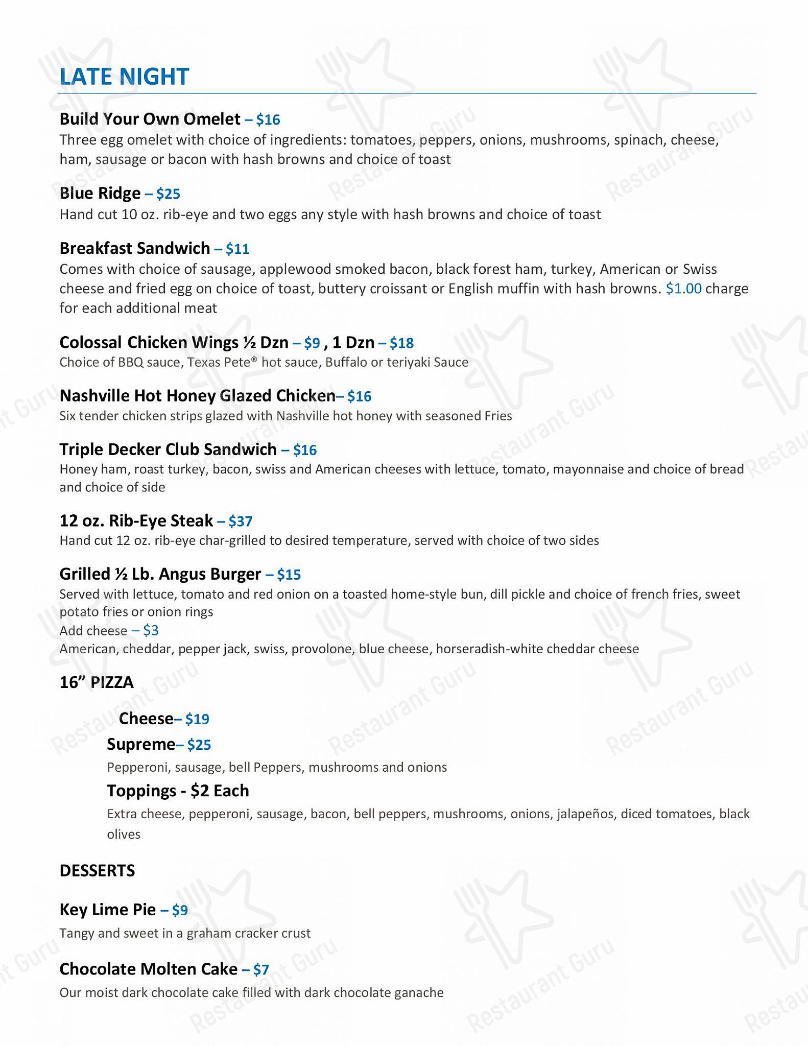 Menu at Selu Garden Café cafe, Cherokee