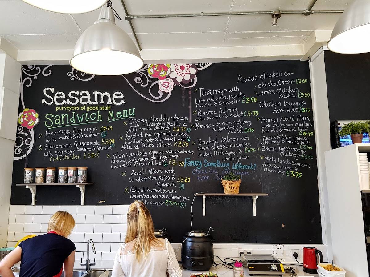 Menu at Sesame Cafe & Sandwich, Leeds, 18 St Paul's St