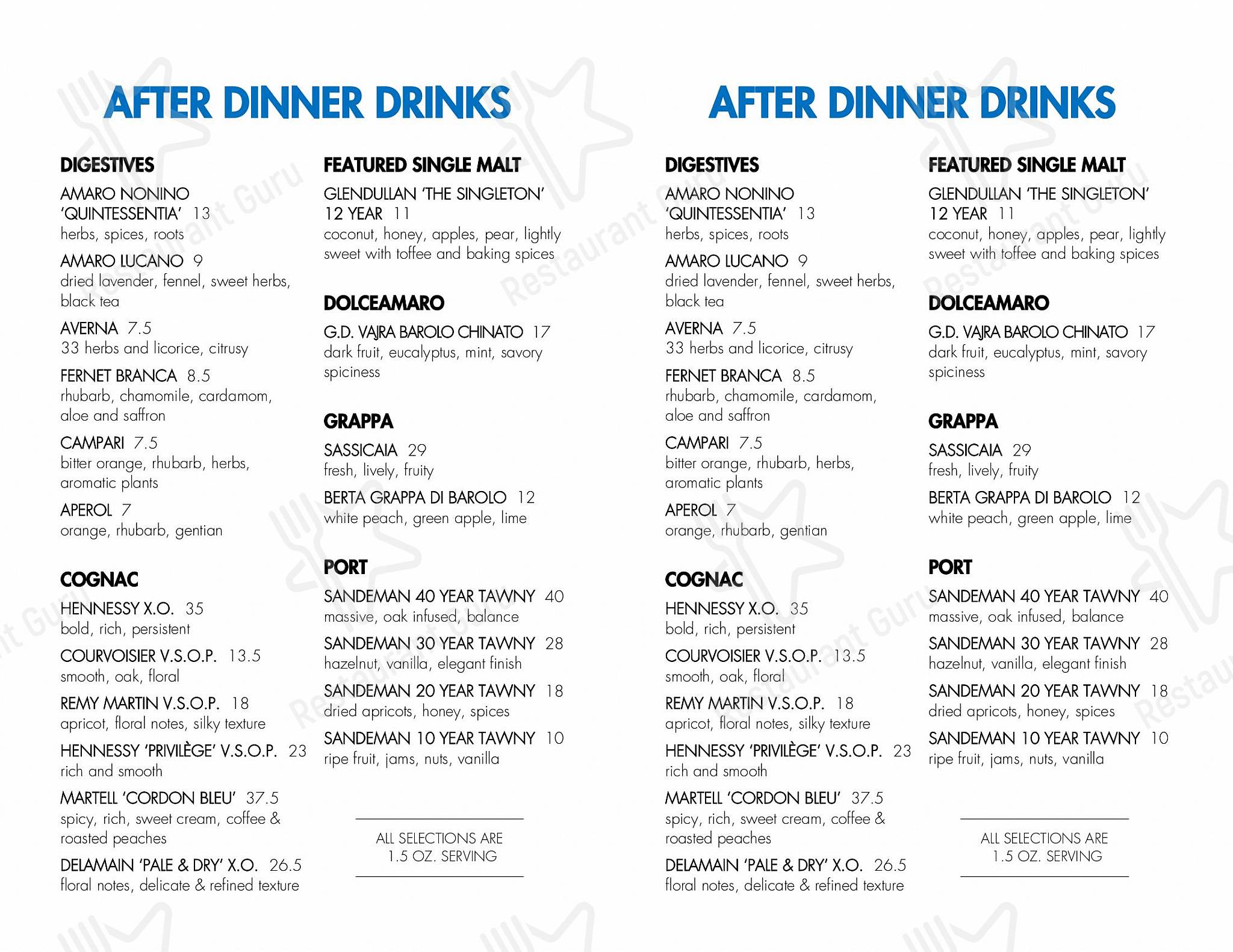Menu at Caffe Aldo Lamberti pub & bar, Cherry Hill