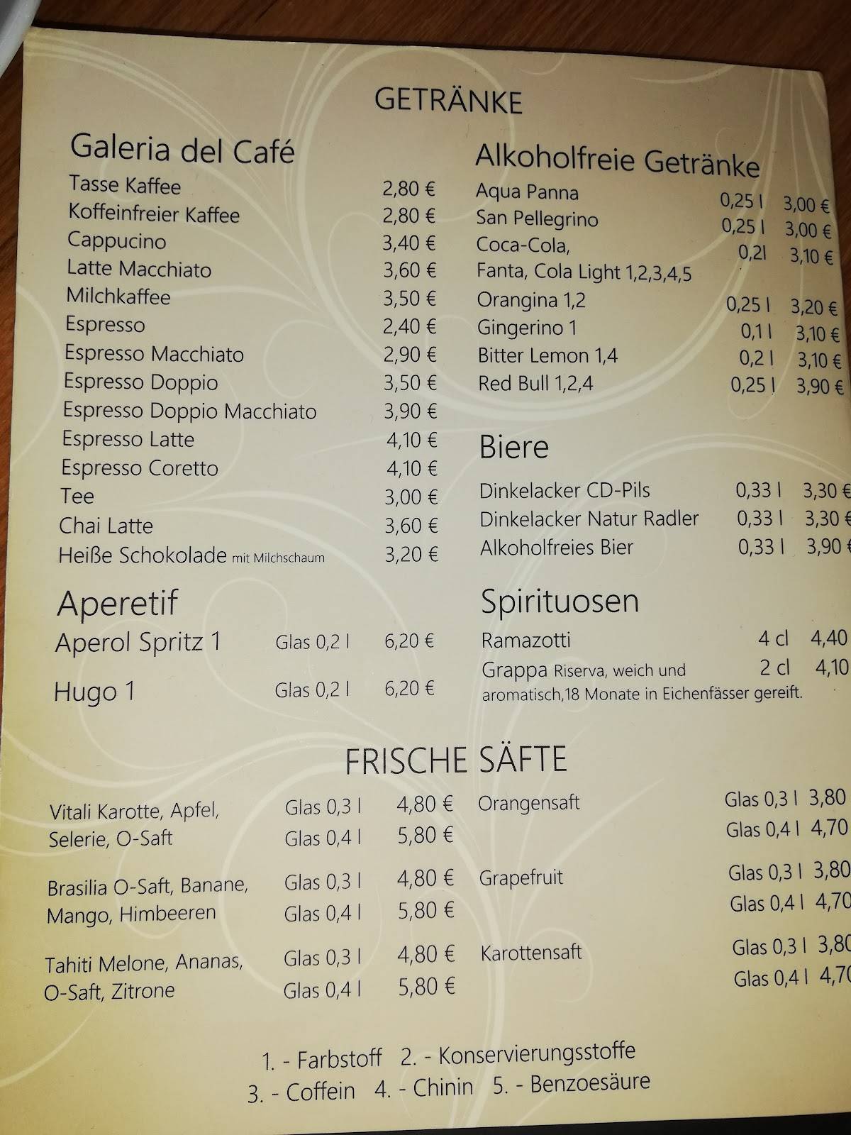 Speisekarte von Calabrese, Ludwigsburg