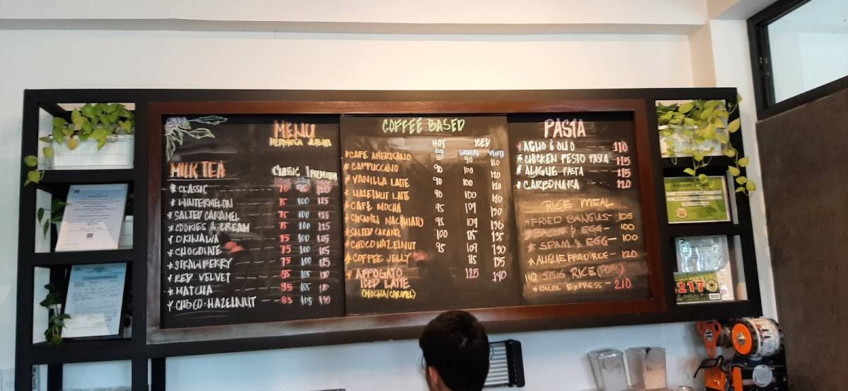 Menu at Hermosa Juanita Cafe, Camiling