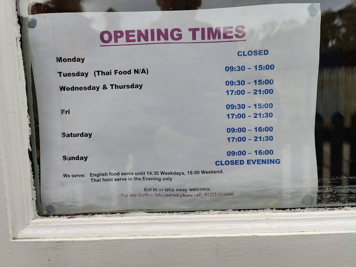 Menu at Canal Café cafe, Mytchett