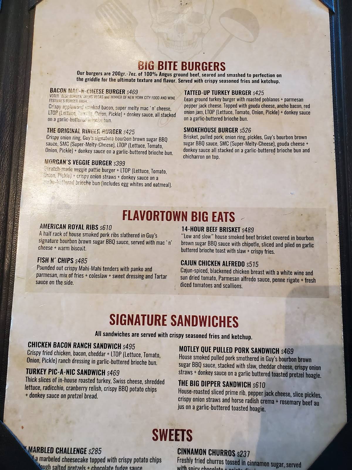 Menu at Guy Fieri's American Kitchen Bar Cancún, Cancún, Cancún ...