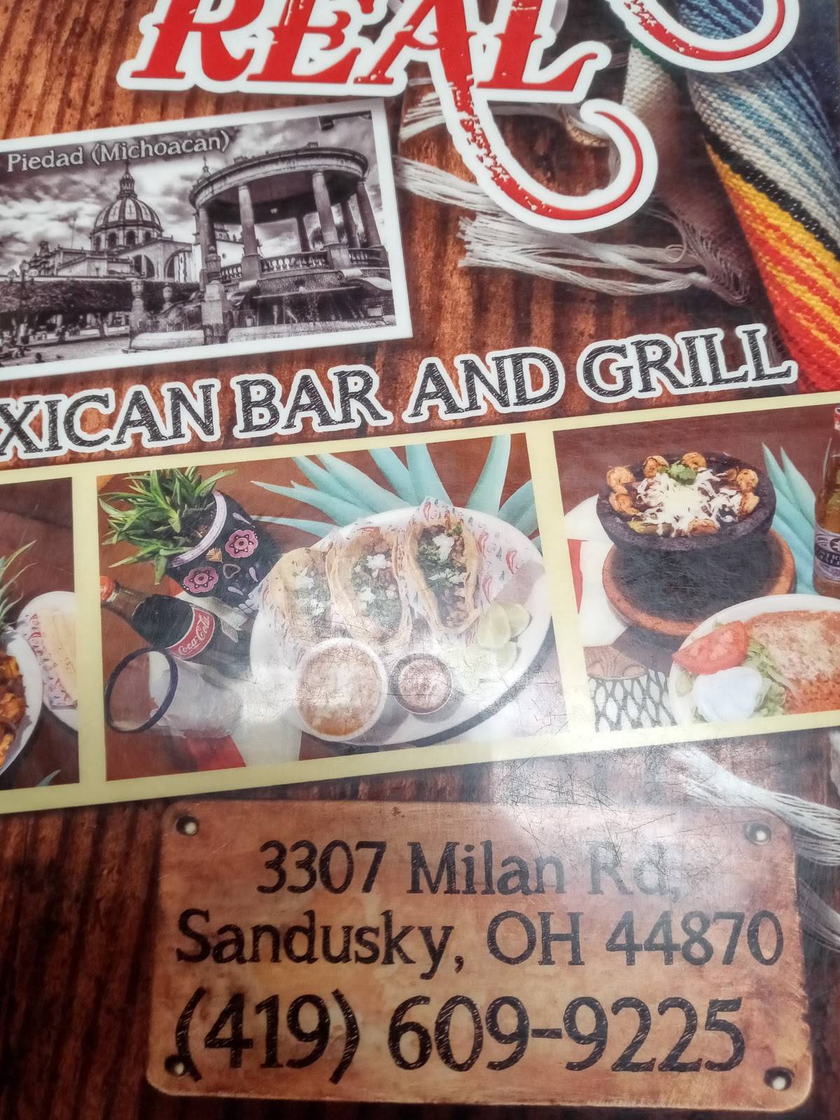 Menu at Casa Real restaurant, Sandusky, Milan Rd