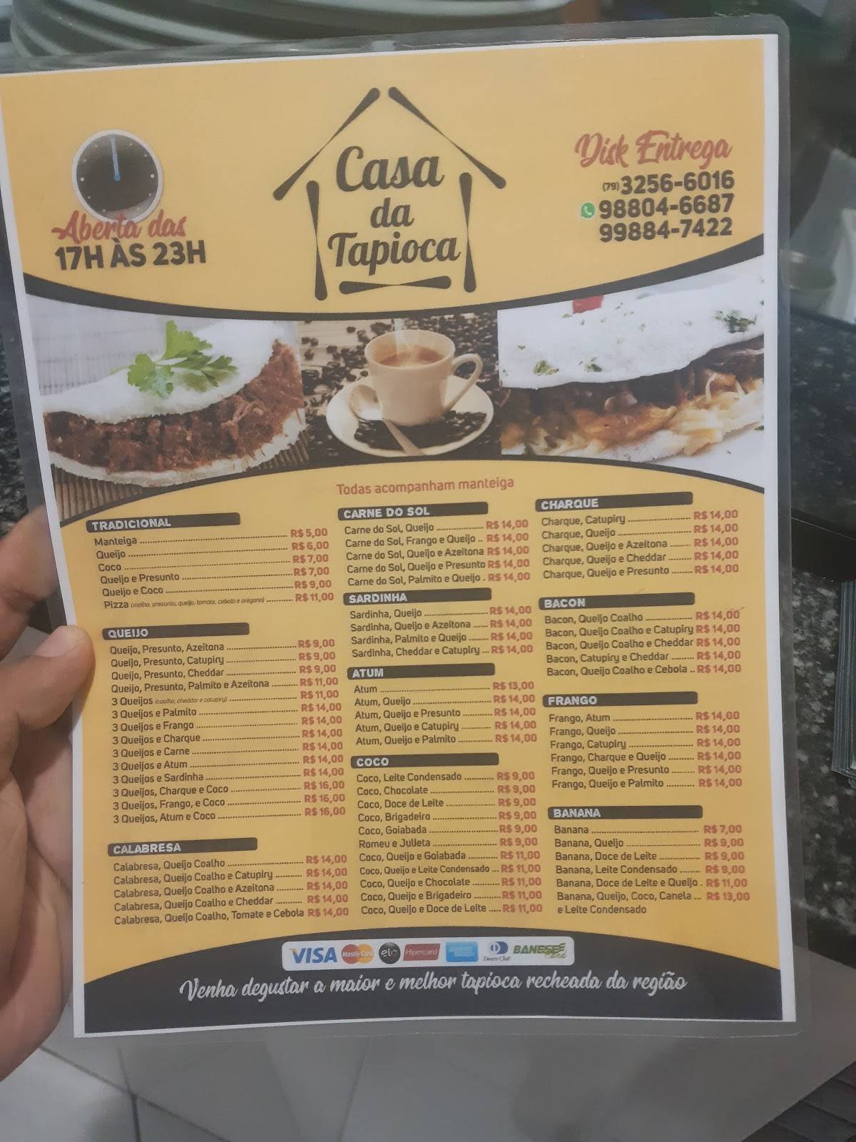 Menu em Casa da Tapioca pub & Bar, Aracaju, 1296 - Bairro