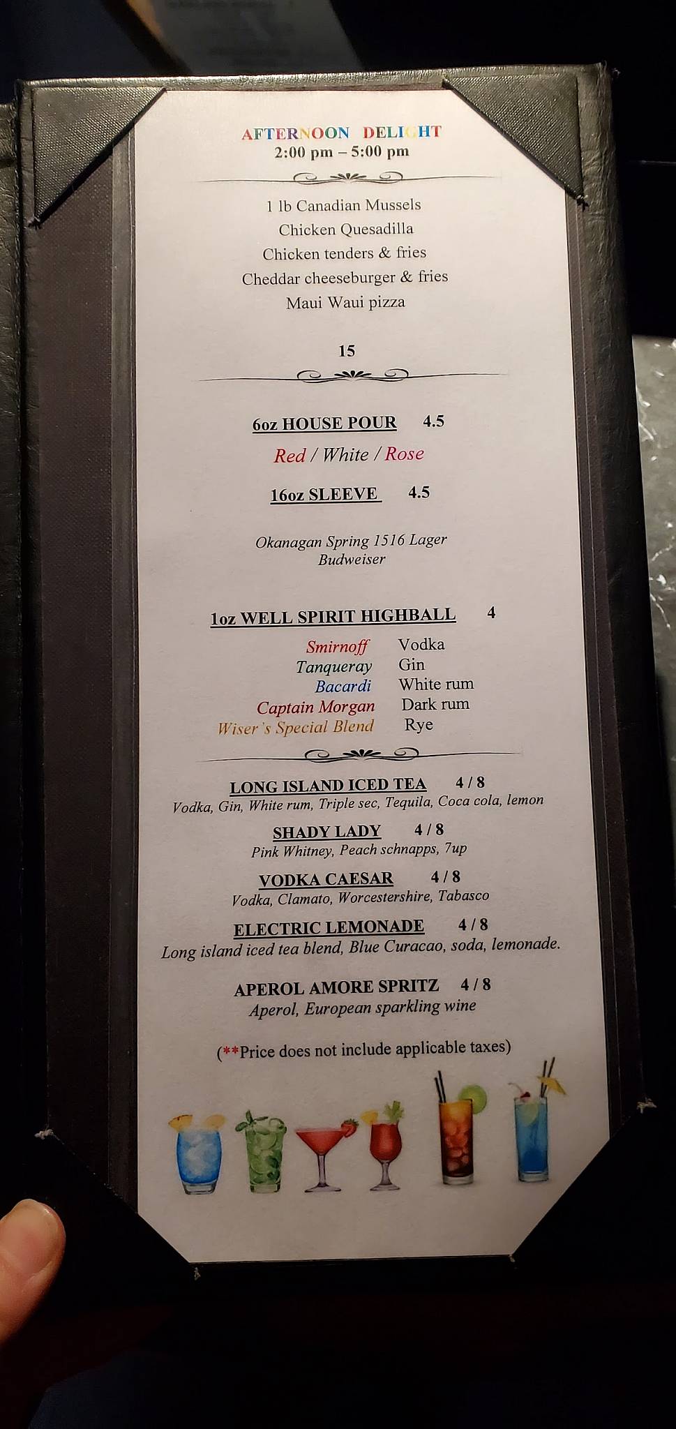 Menu at Black Rooster Classic Bar & Grill, Castlegar
