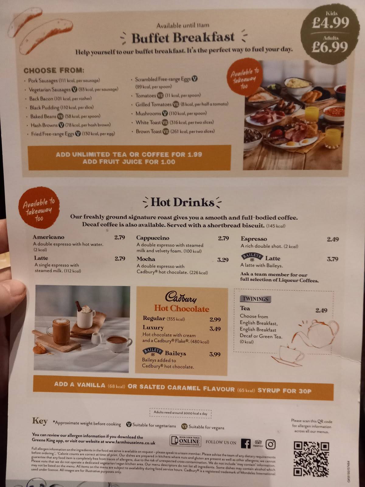 Menu at Chestnut Tree Farm - Dining & Carvery pub & bar, Ipswich