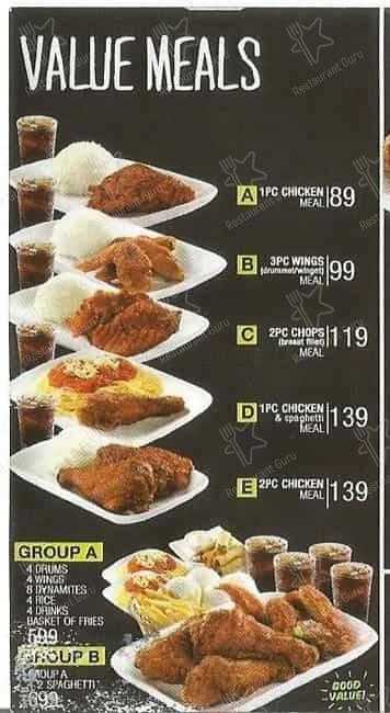 Menu at Chicken Charlie fast food, Mandaluyong, Unit Li-13