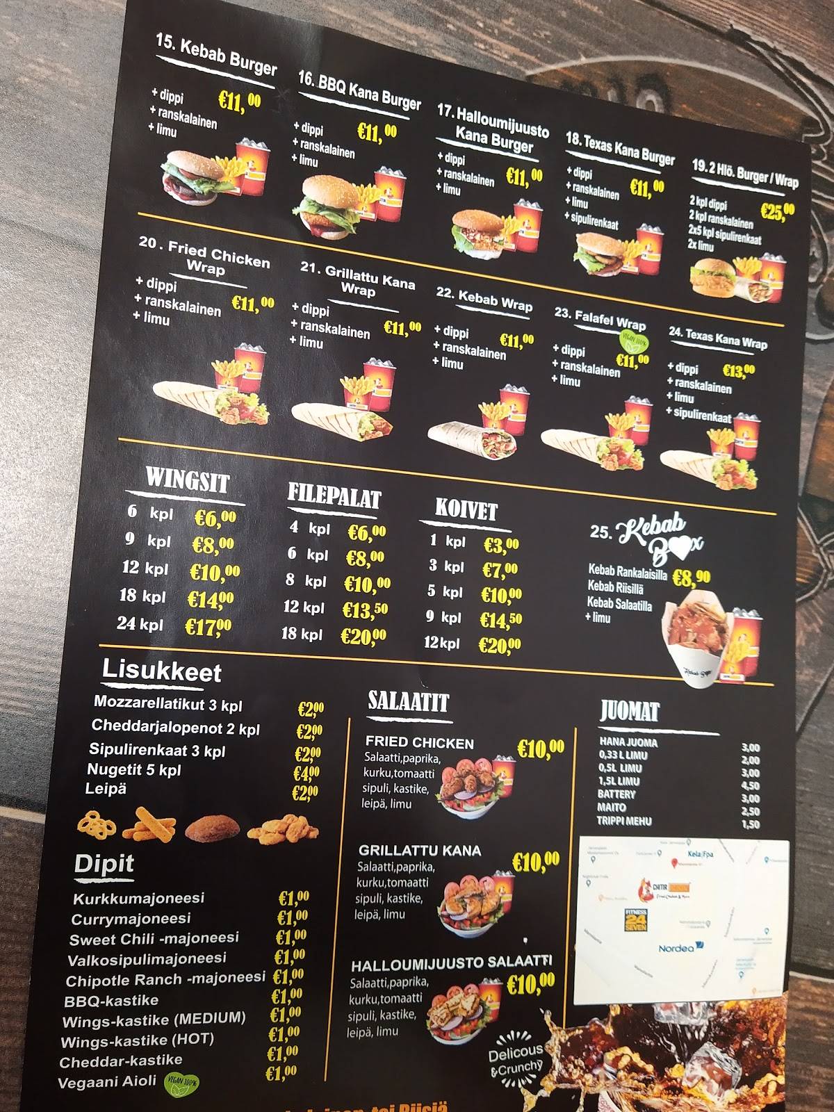 Menu at Chitir Chicken Järvenpää restaurant, Järvenpää