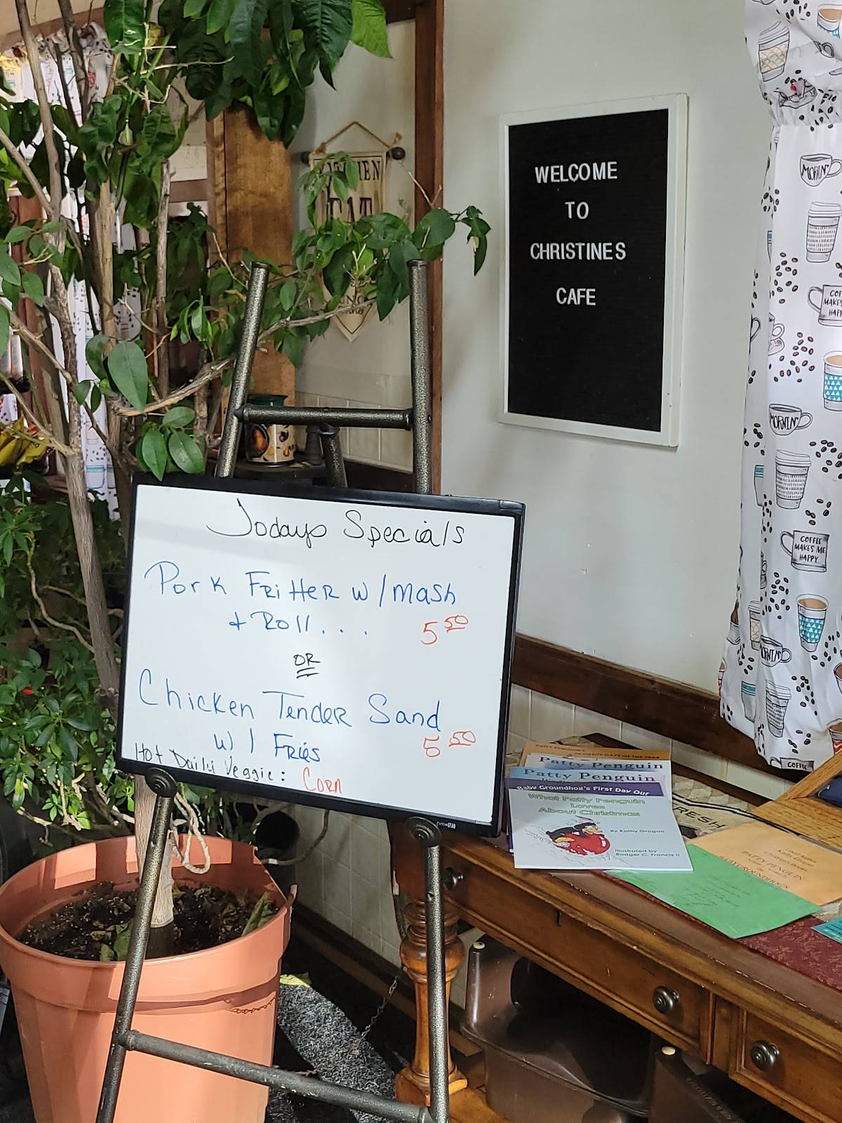 Menu at Christines Cafe, Desloge