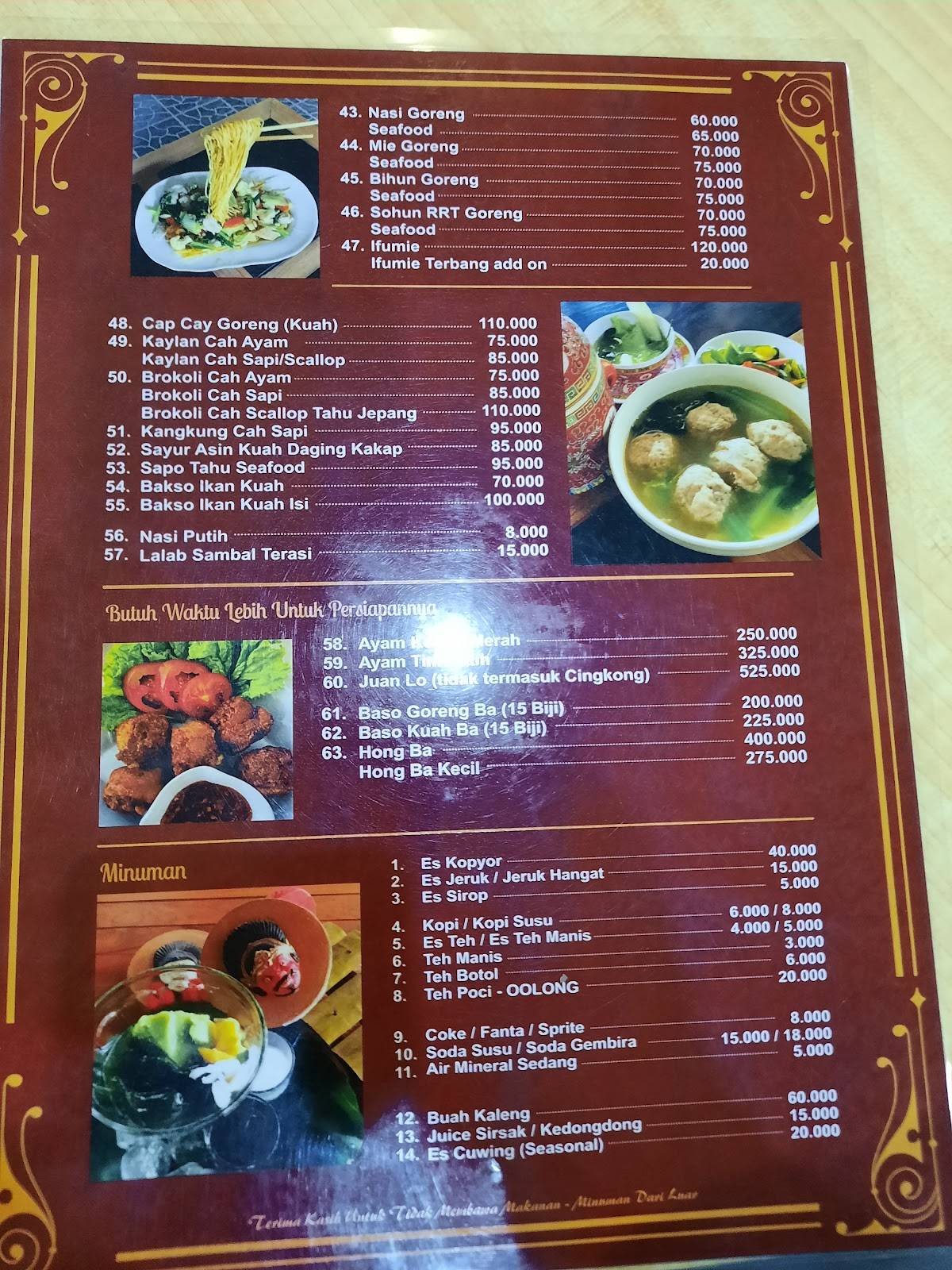 Menu at Magna Resto Cirebon restaurant, Cirebon