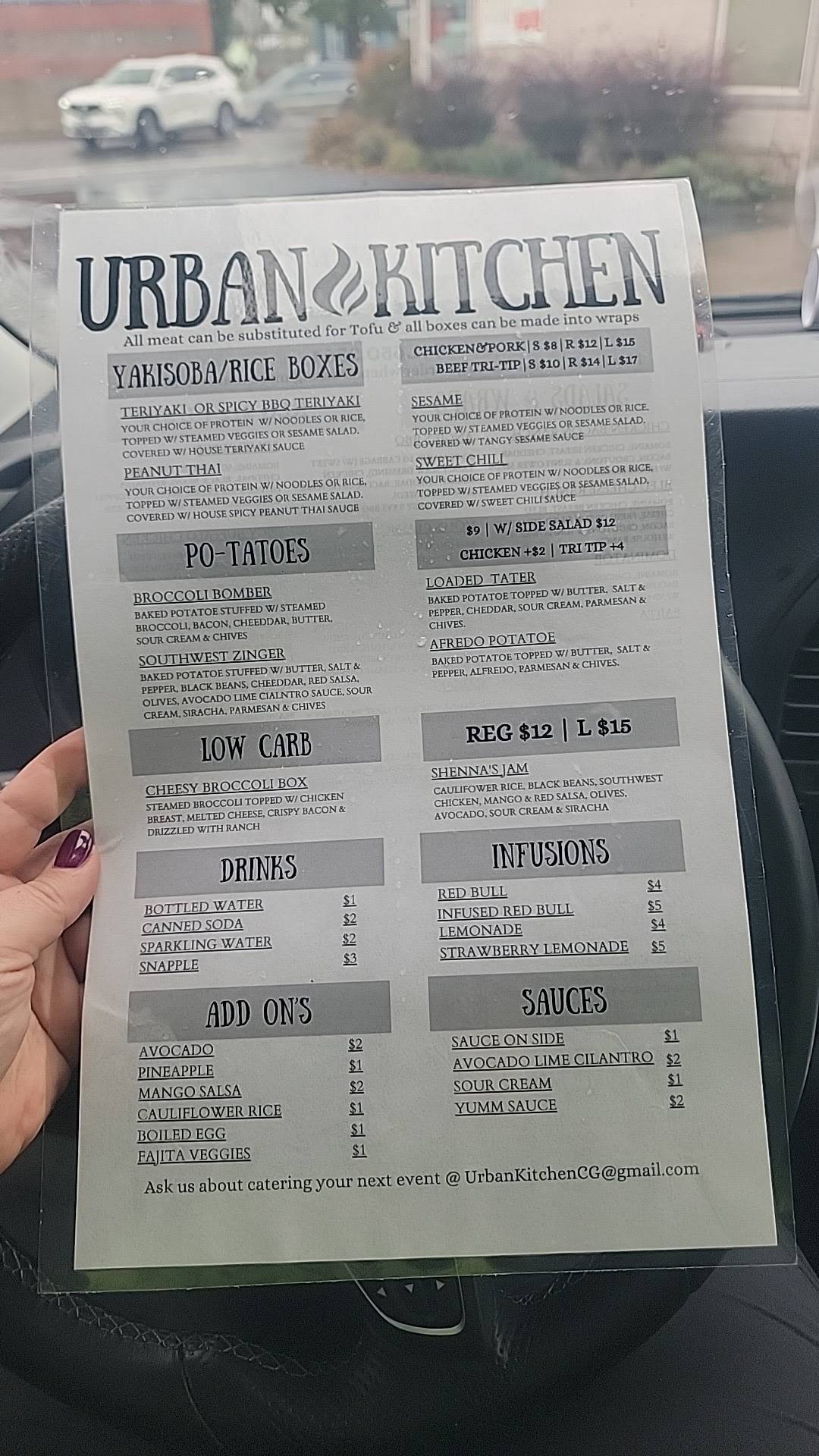 Menu at Urban Kitchen restaurant, Cottage Grove