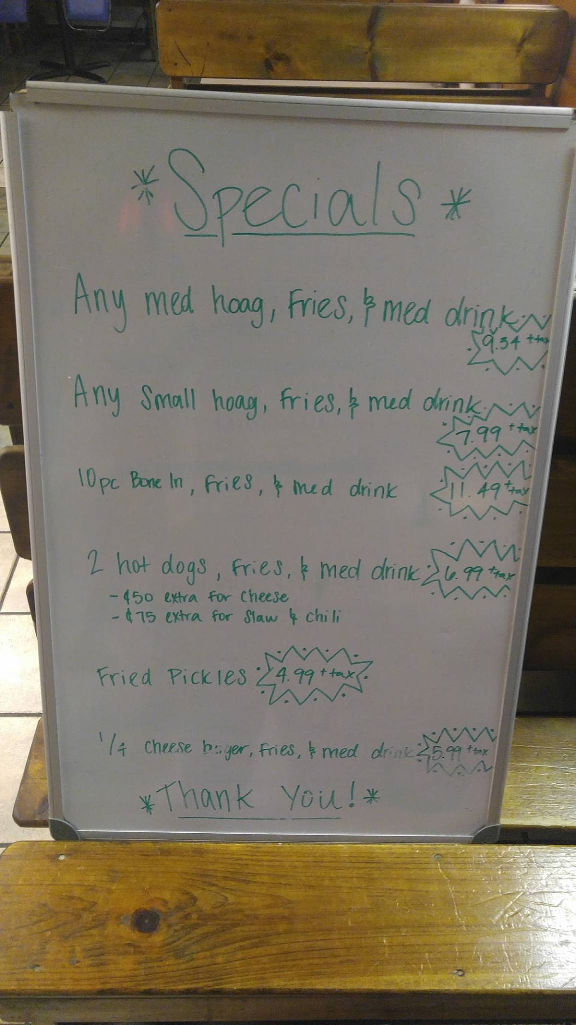 Menu at Little Phillies restaurant, Covington, Industrial Blvd D