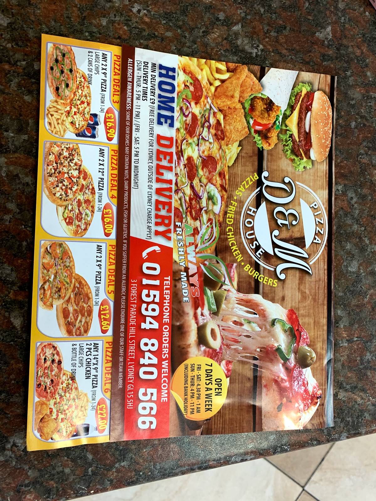 Menu at D & M Pizza pizzeria, Lydney