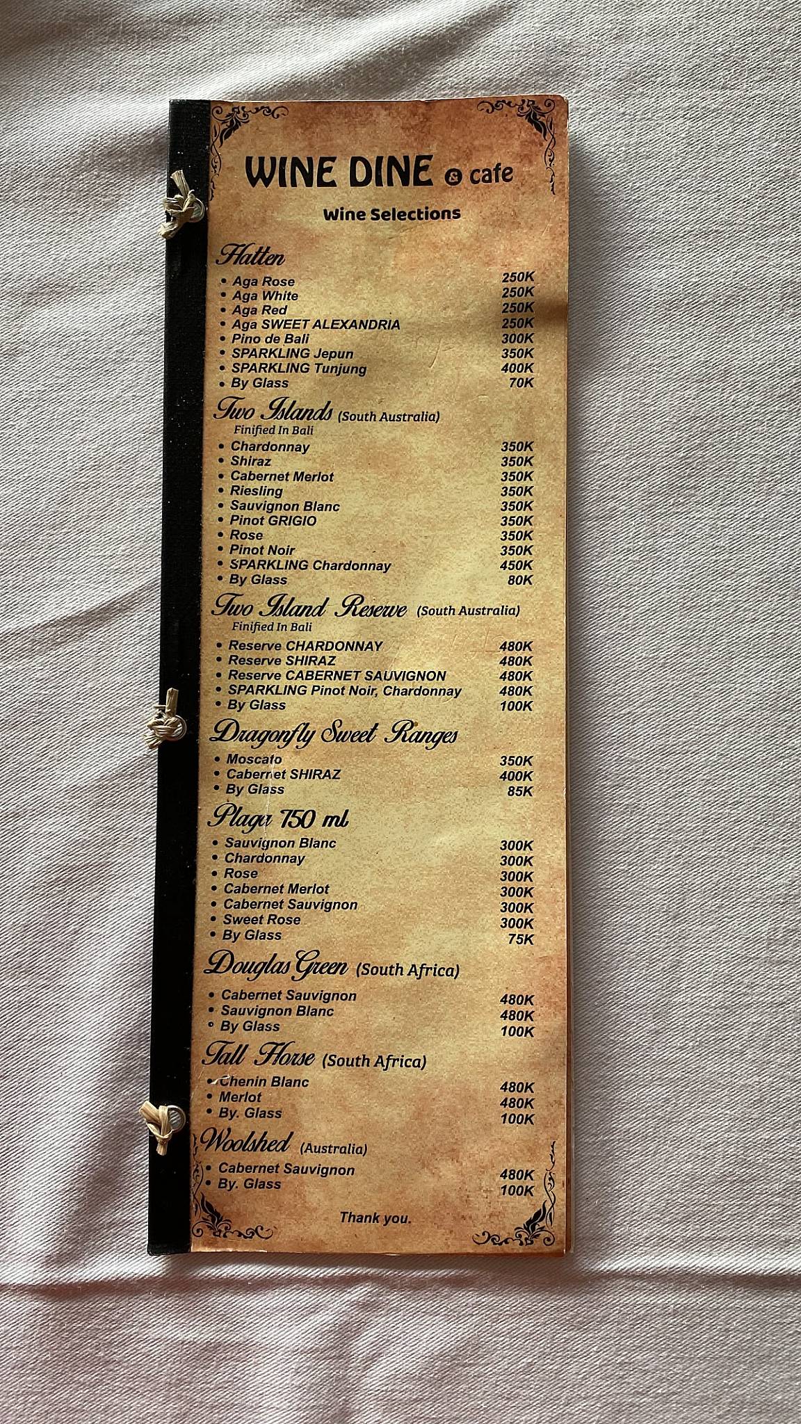 Menu at Menega Cafe, Jimbaran, +MR6
