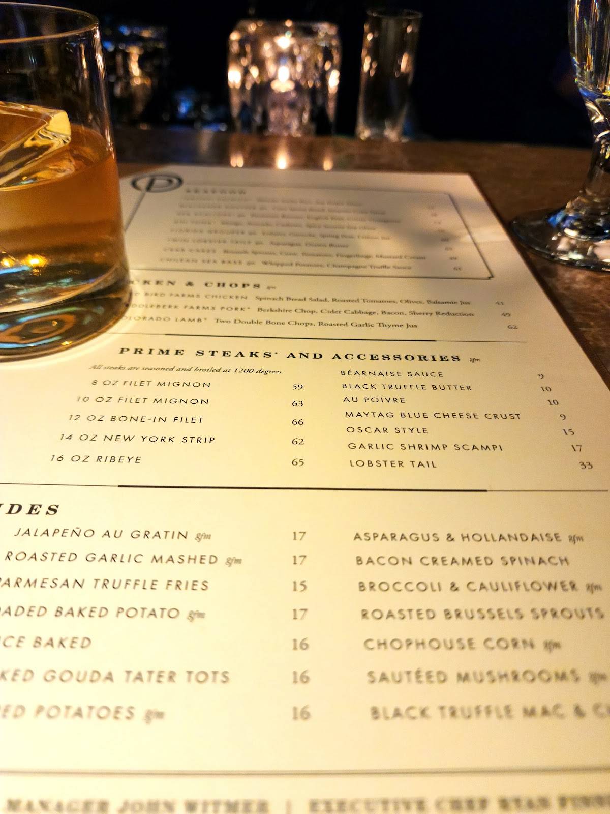 Menu at Ocean Prime - Denver Tech Center steakhouse, Greenwood Village ...
