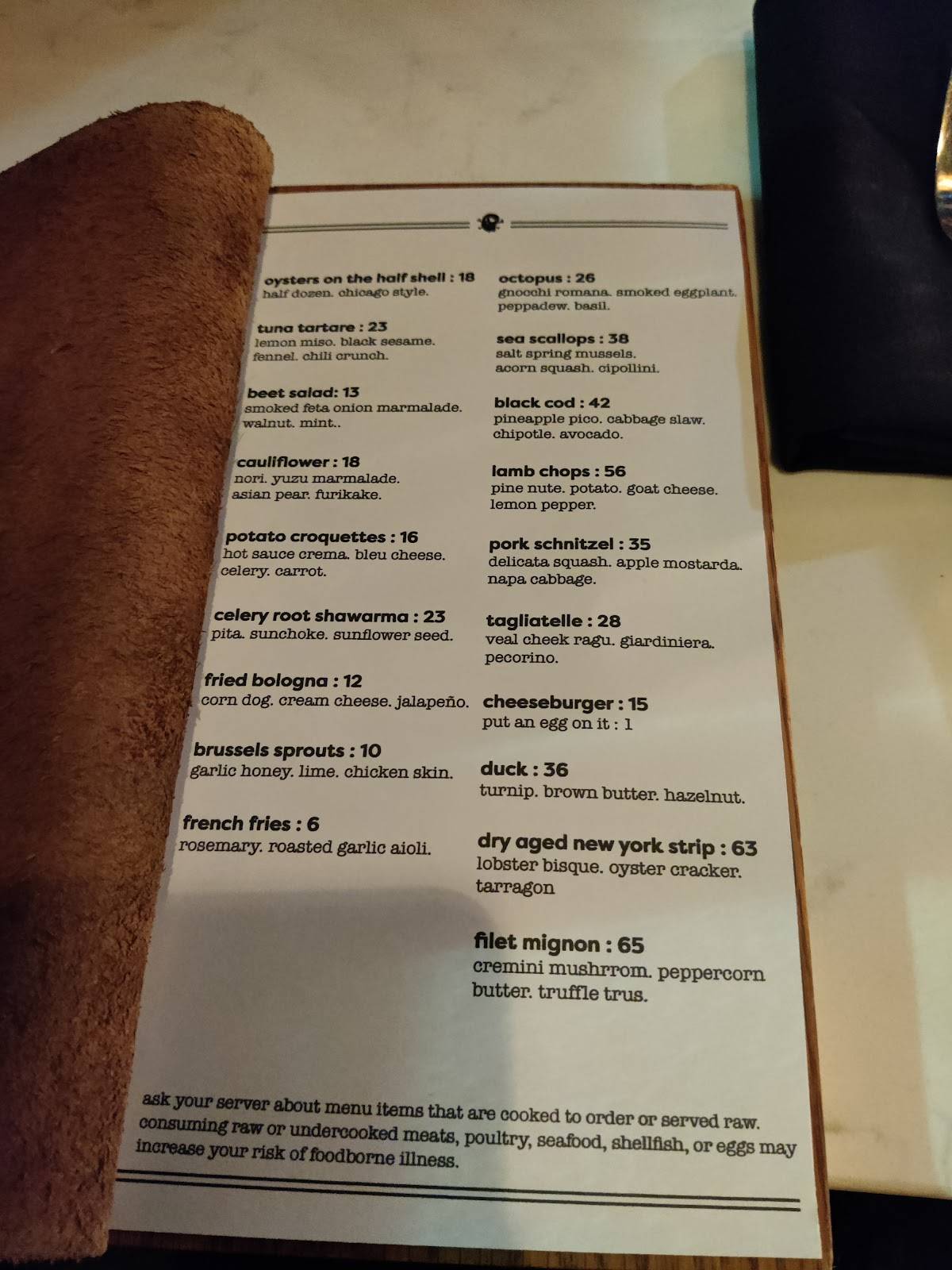 Menu at Grey Ghost Detroit pub & bar, Detroit